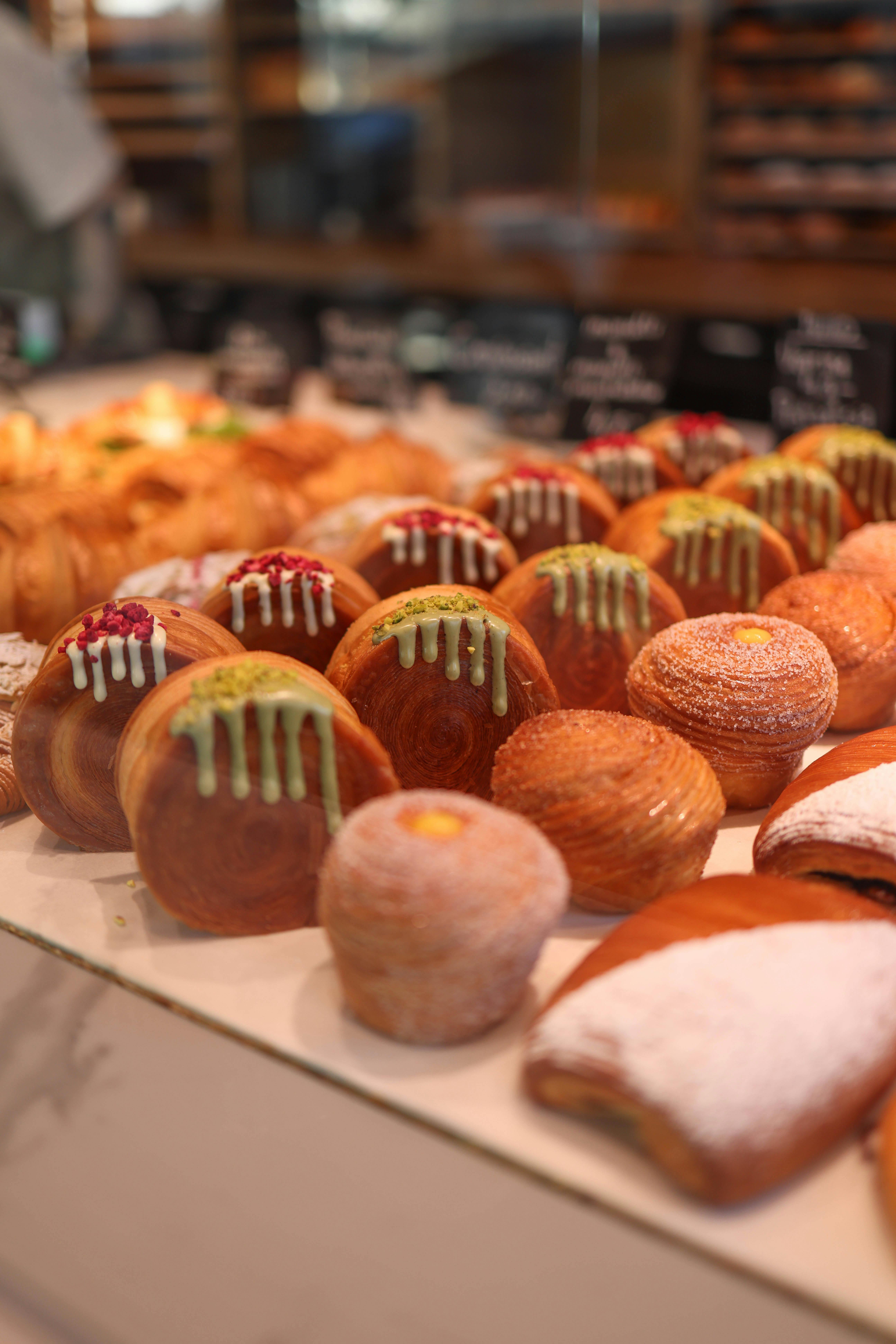 Assorted Fresh Pastries Displayed in a Bakery · Free Stock Photo
