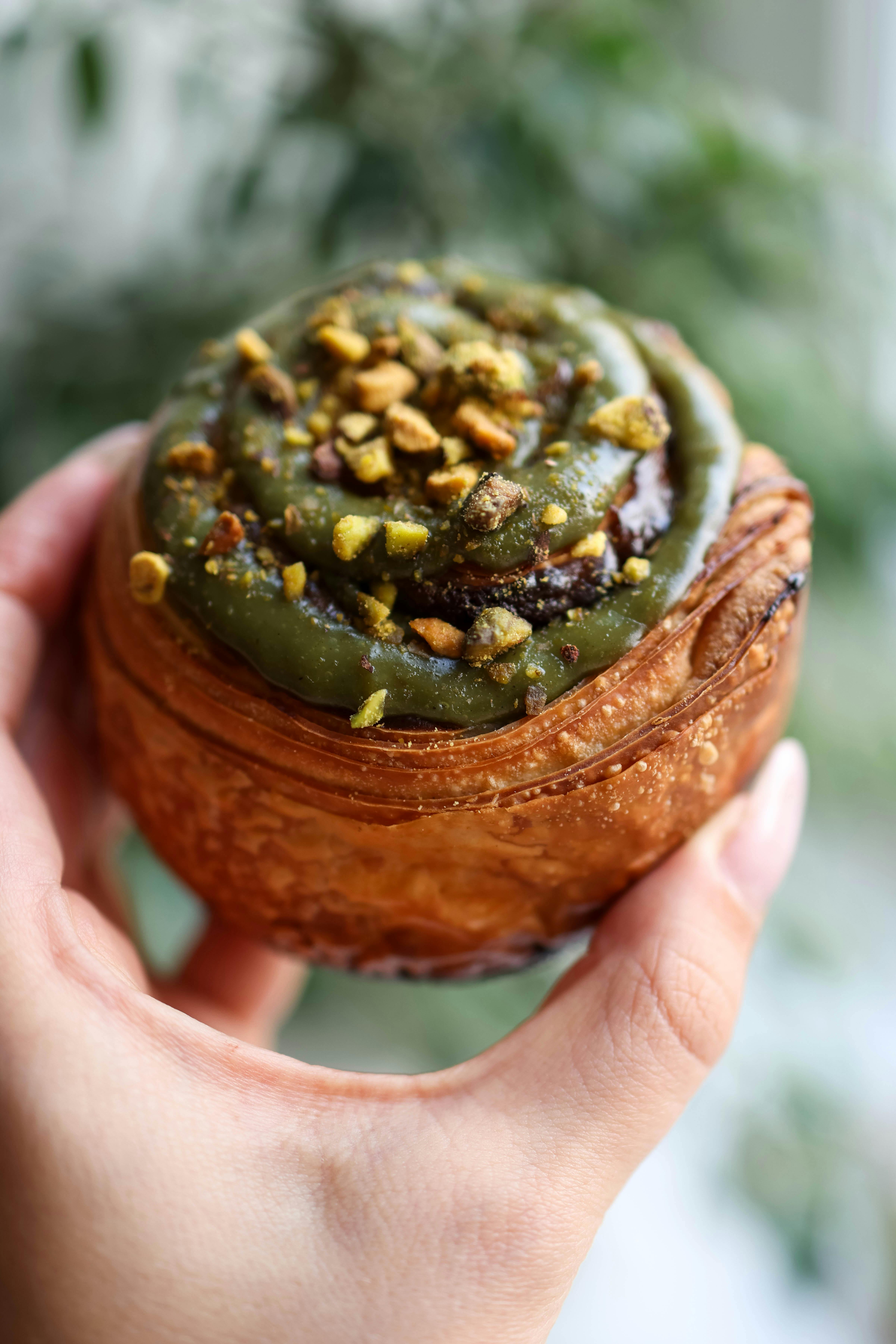 Delicious Pistachio Puff Pastry Close-Up · Free Stock Photo