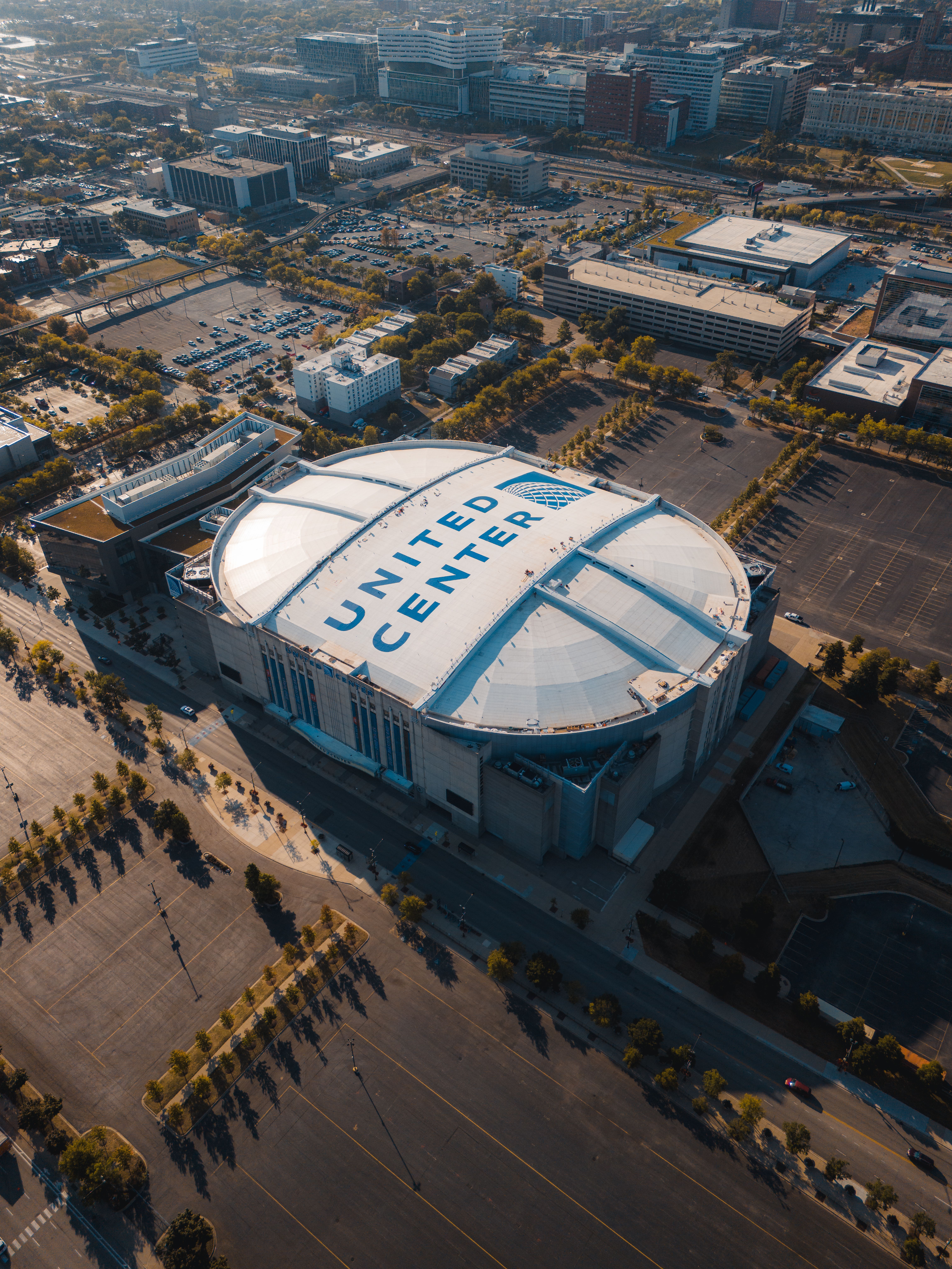 Aerial View of United Center in Chicago · Free Stock Photo