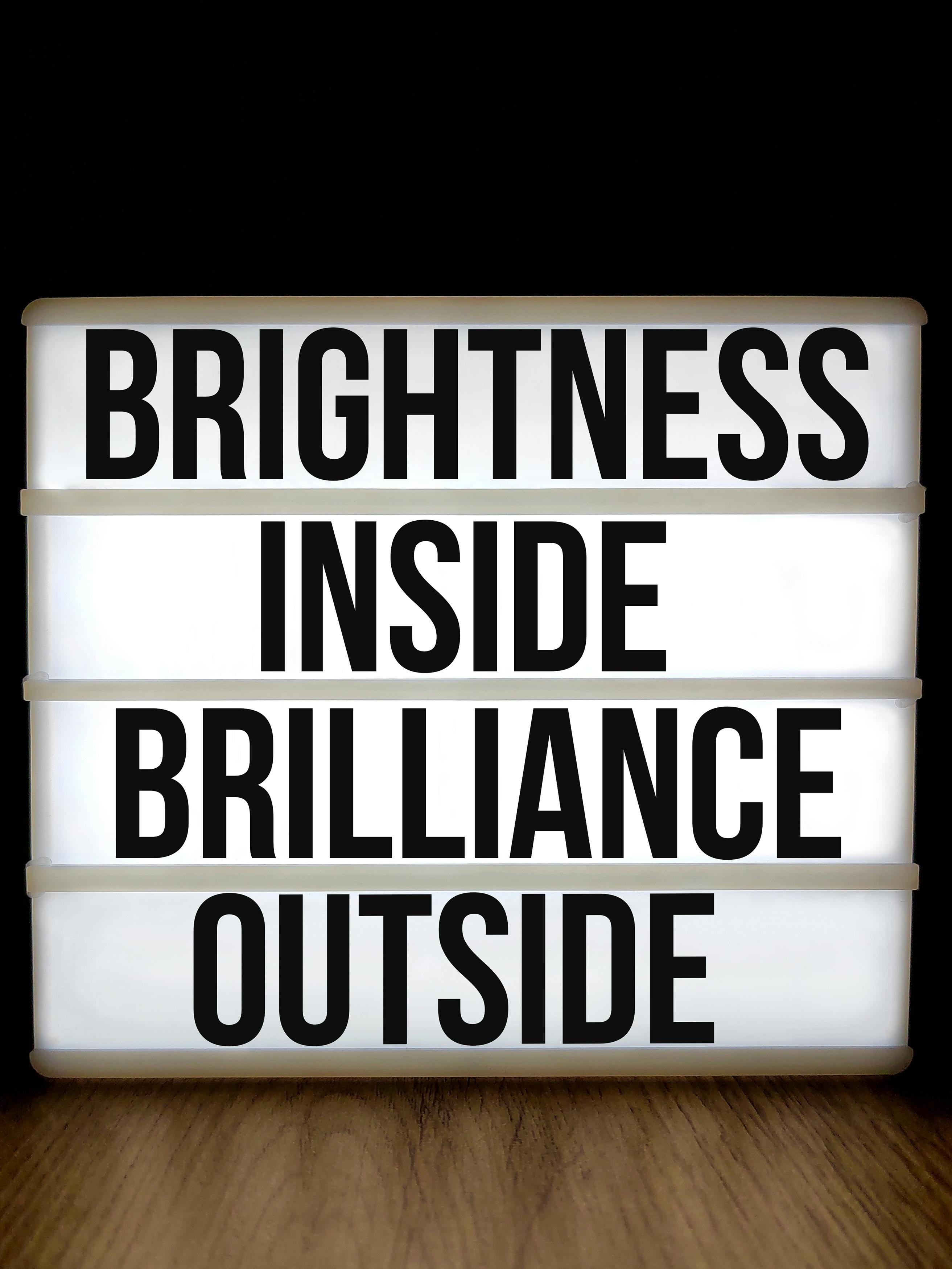 Inspirational Manifesting in Progress Lightbox Sign · Free Stock Photo