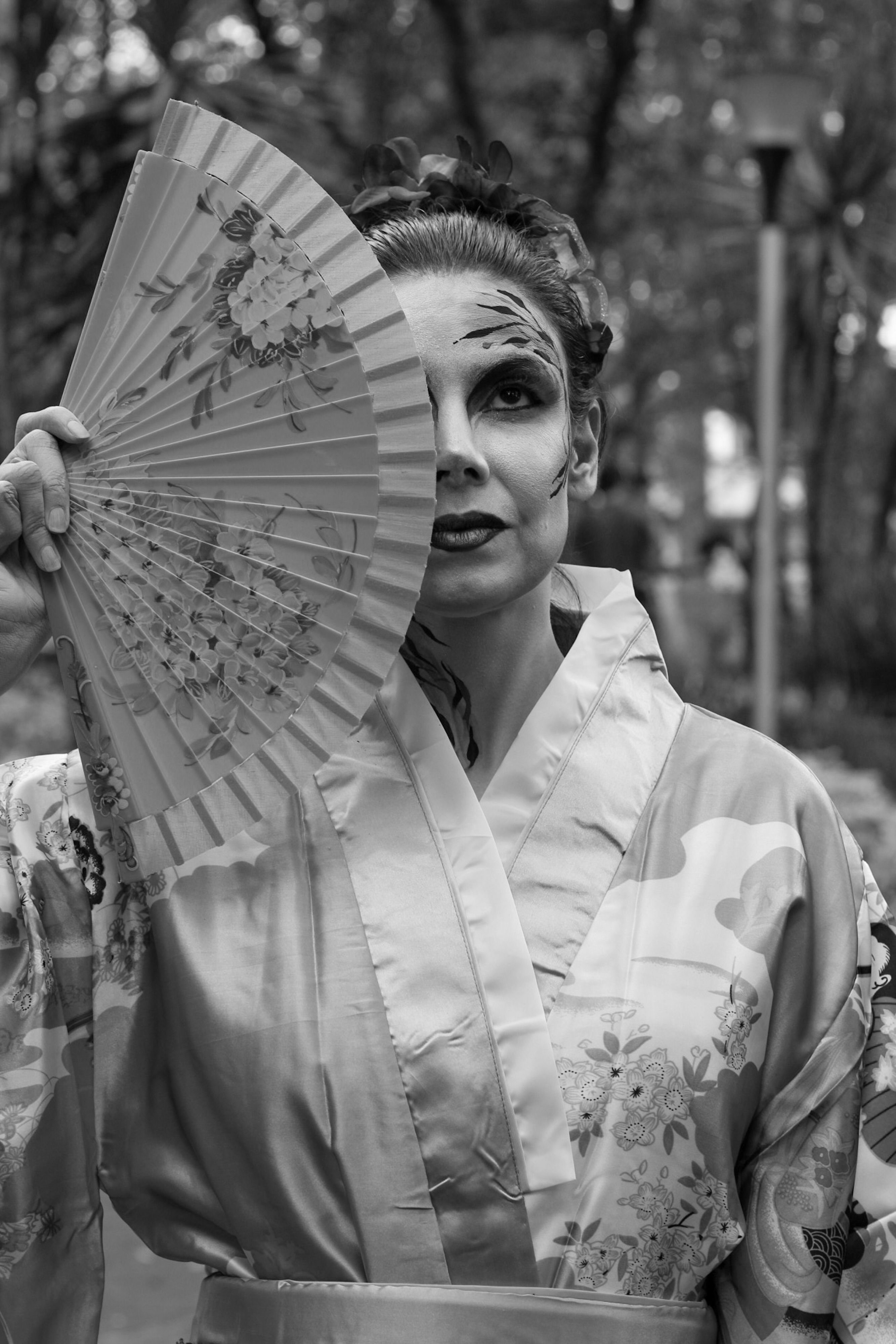 Artistic Portrait in Traditional Japanese Attire · Free Stock Photo
