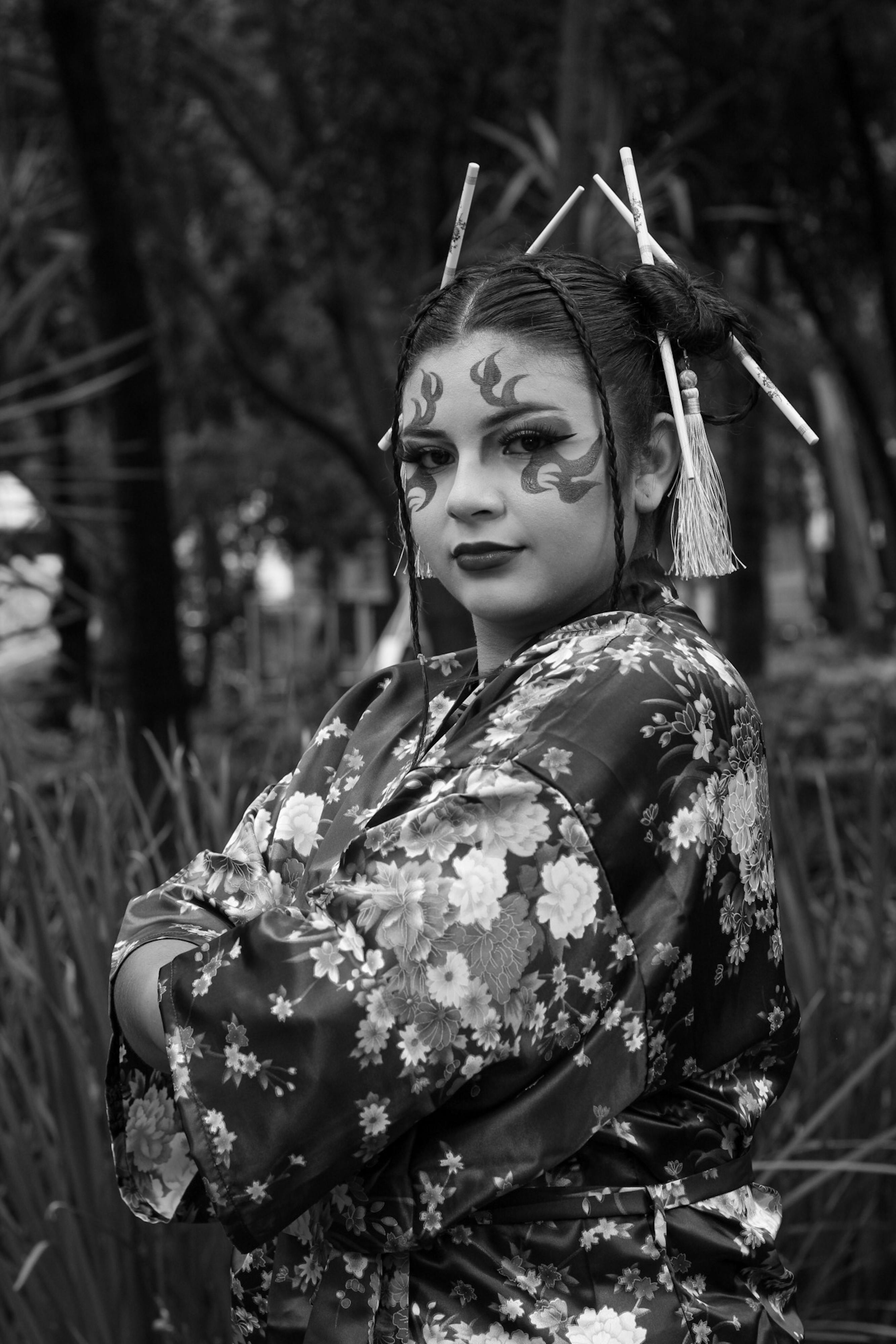 Portrait of Woman in Traditional Geisha Attire · Free Stock Photo