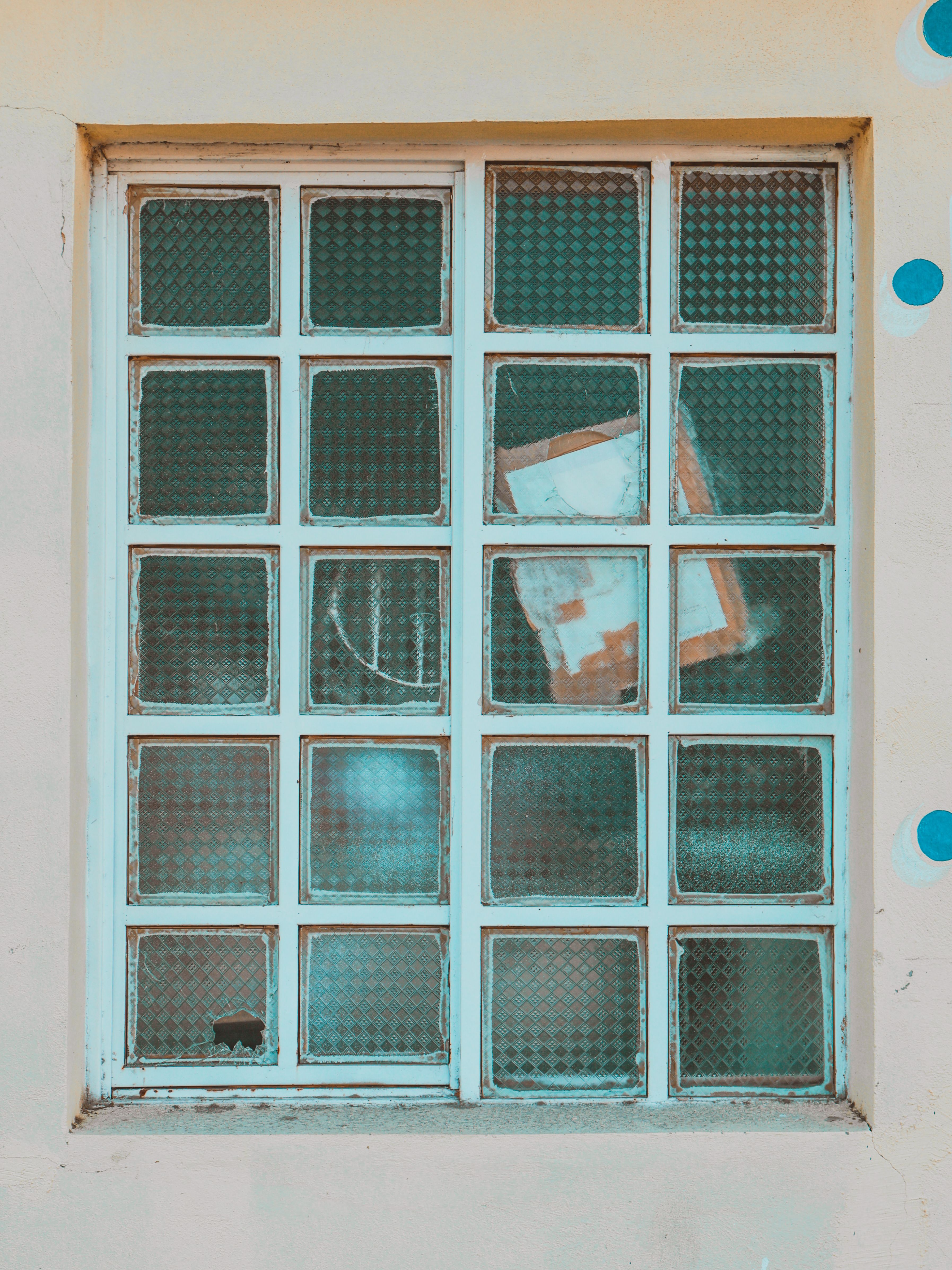 Vintage Glass Window with Pastel Colors · Free Stock Photo