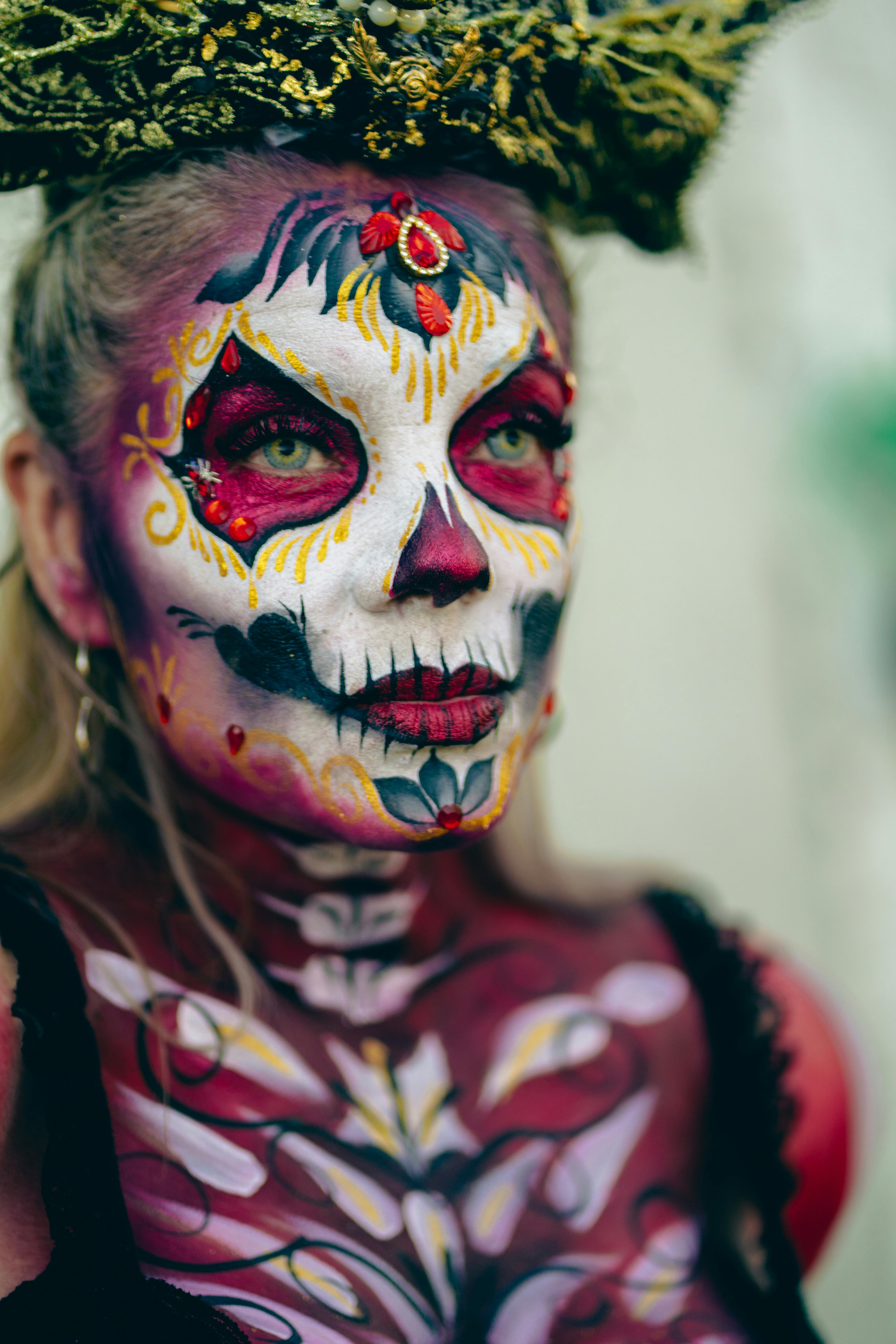 Colorful Catrina Makeup in Mexico City · Free Stock Photo