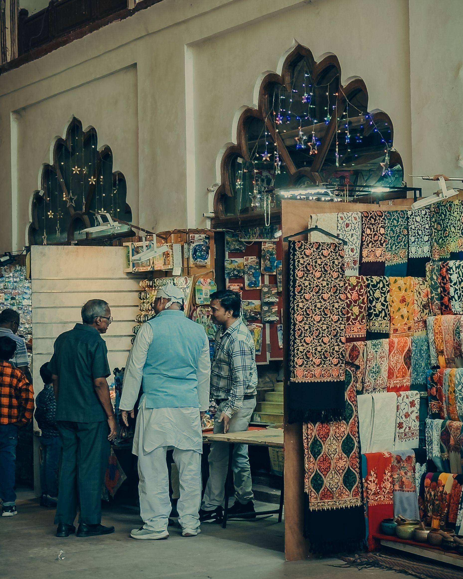 Vibrant Textile Stall in Delhi Market · Free Stock Photo