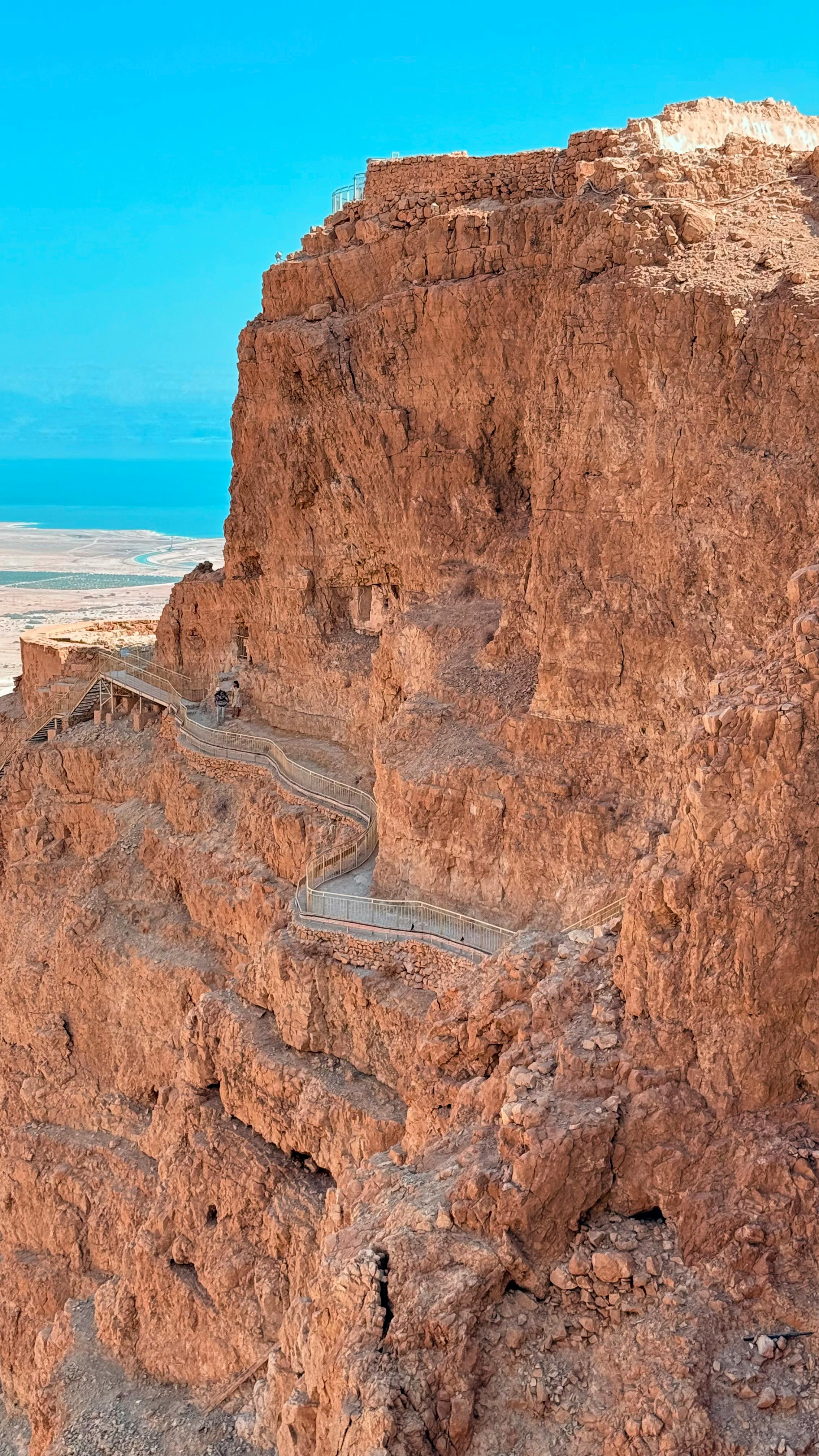 Aerial View of Masada Fortress in Israel · Free Stock Photo
