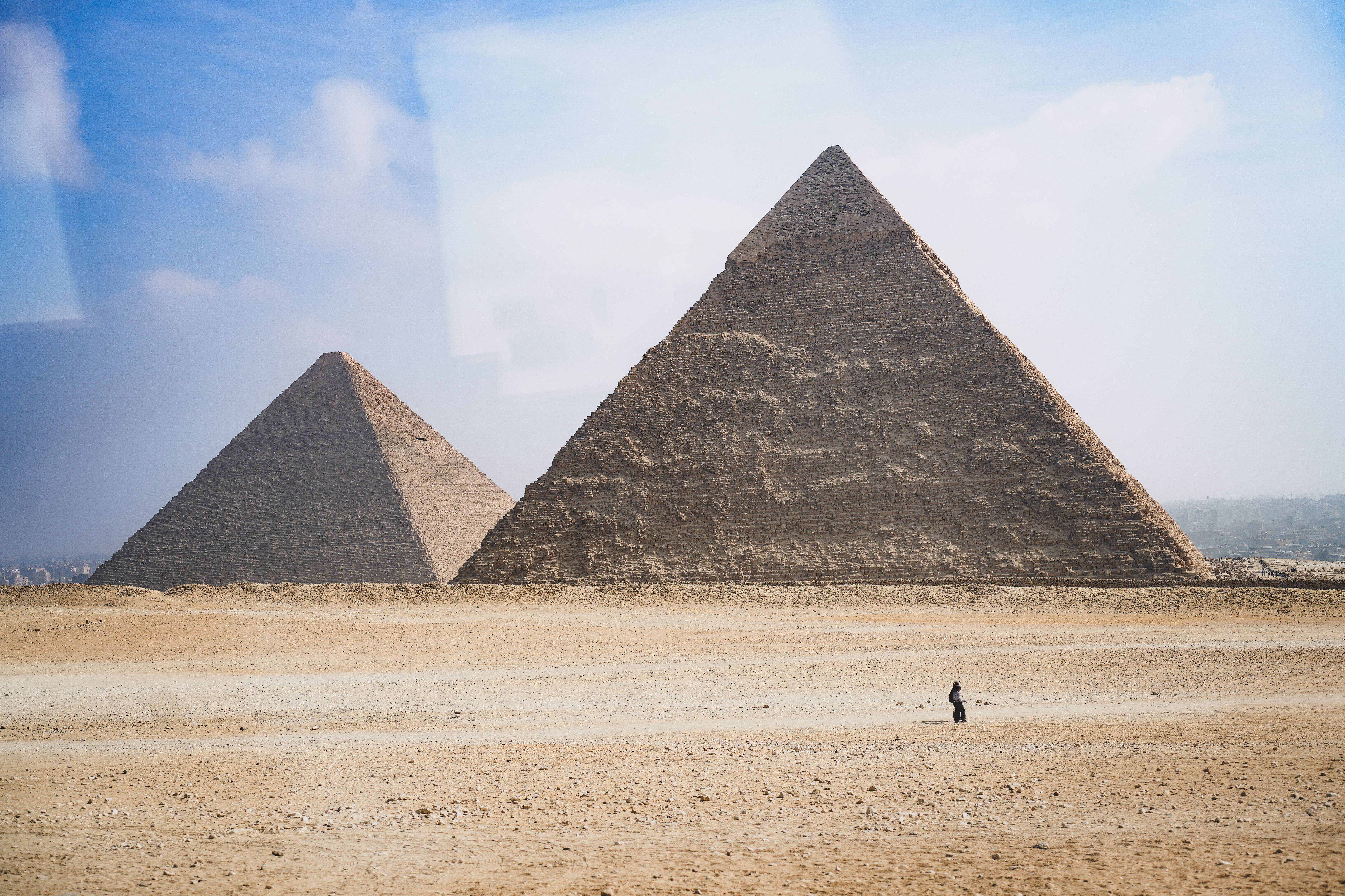Majestuosa Vista De Las Pirámides De Giza En Egipto · Foto de stock ...