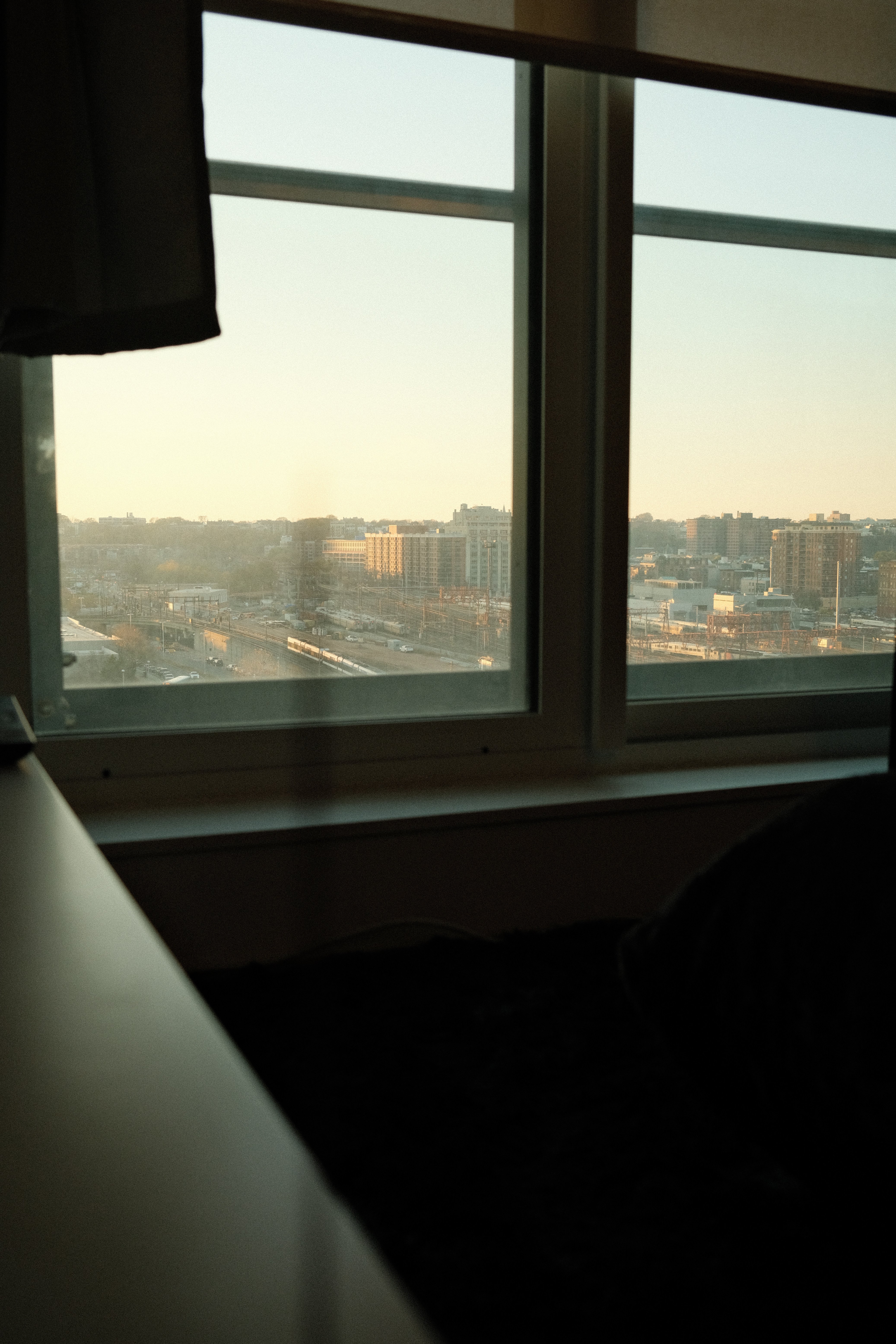 Cityscape View from a Window during Golden Hour · Free Stock Photo