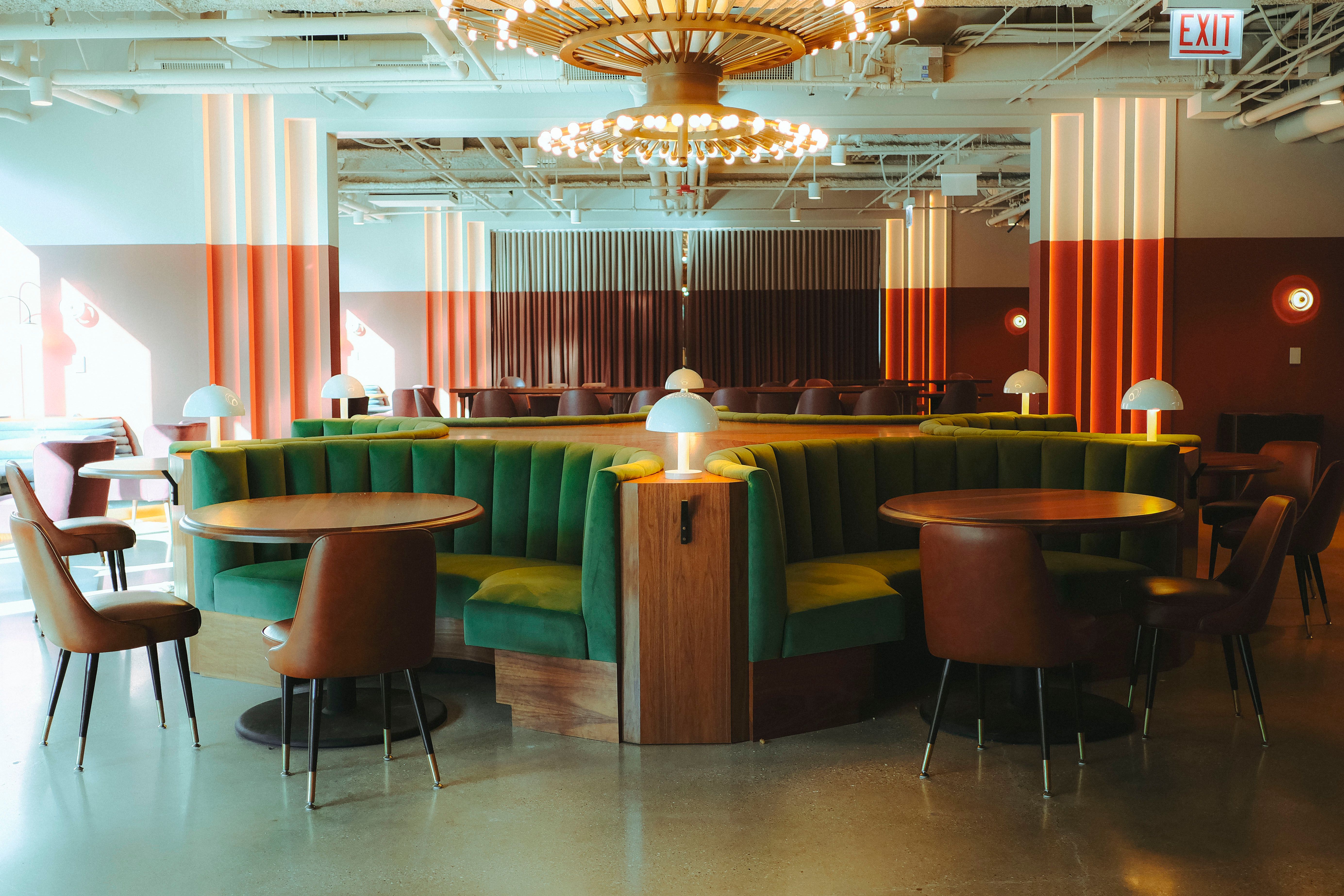 Contemporary Restaurant Interior with Modern Design · Free Stock Photo