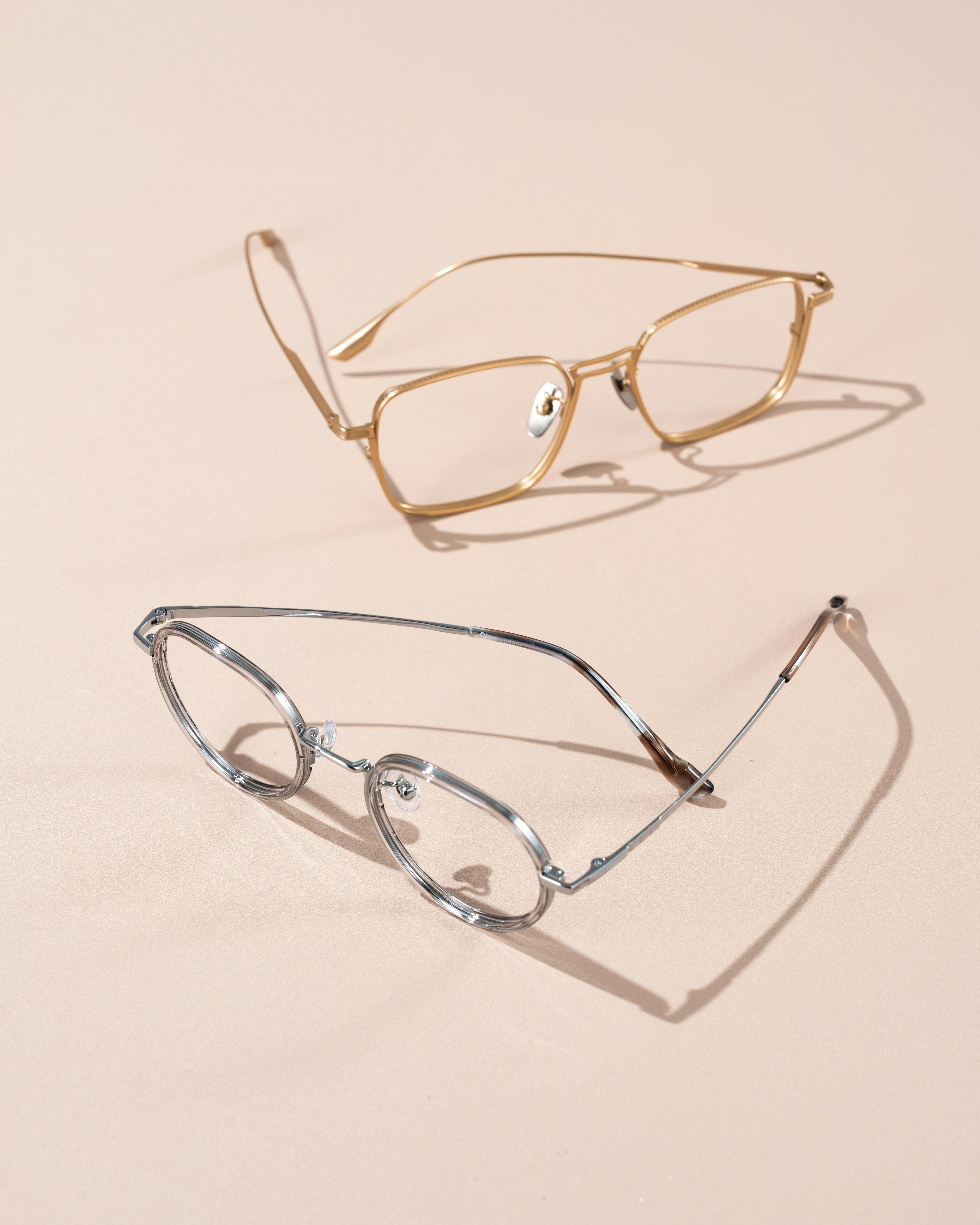 Elegant Minimalist Eyeglasses on Neutral Background · Free Stock Photo