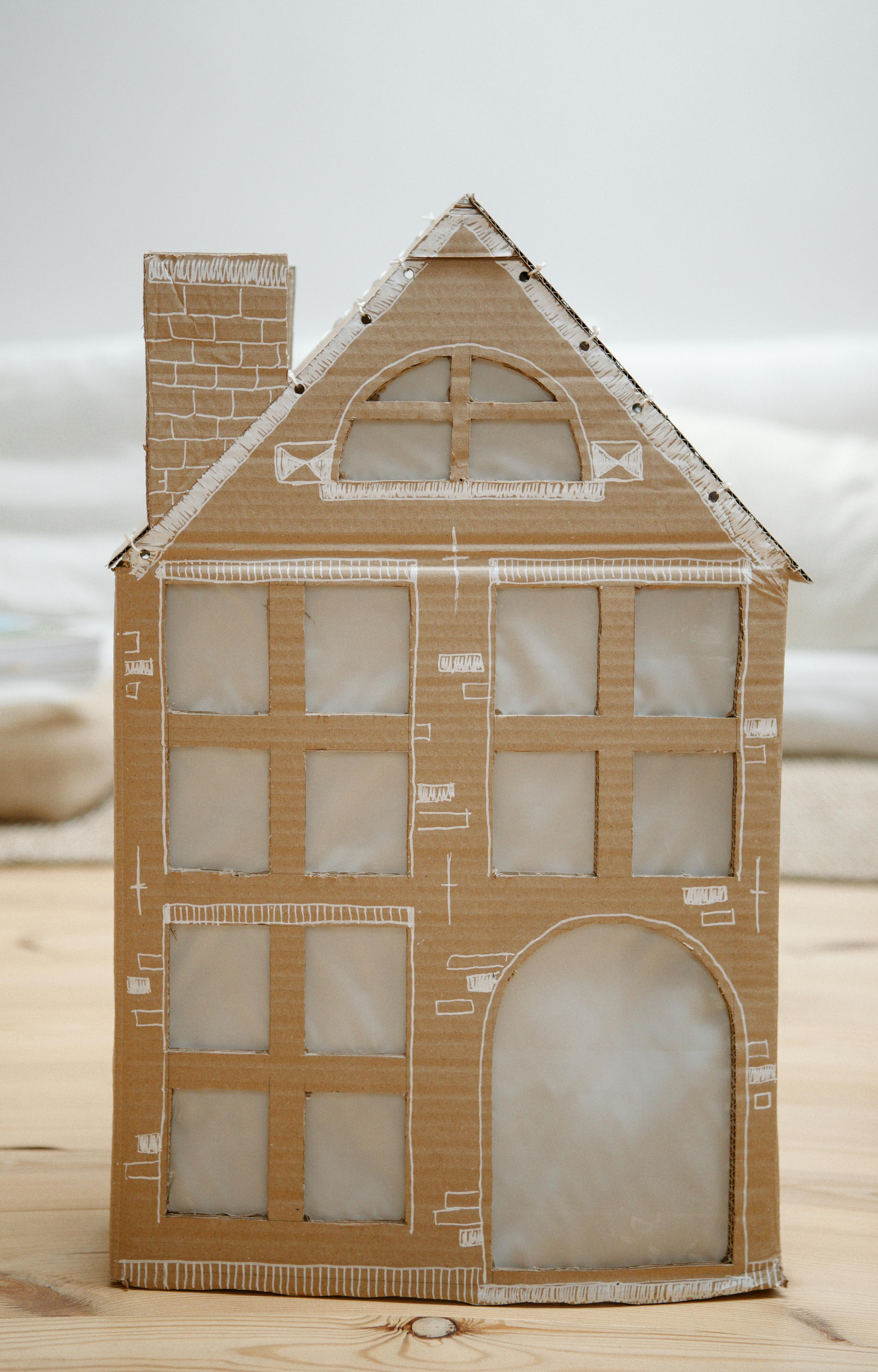 Handmade Cardboard Christmas House Model · Free Stock Photo