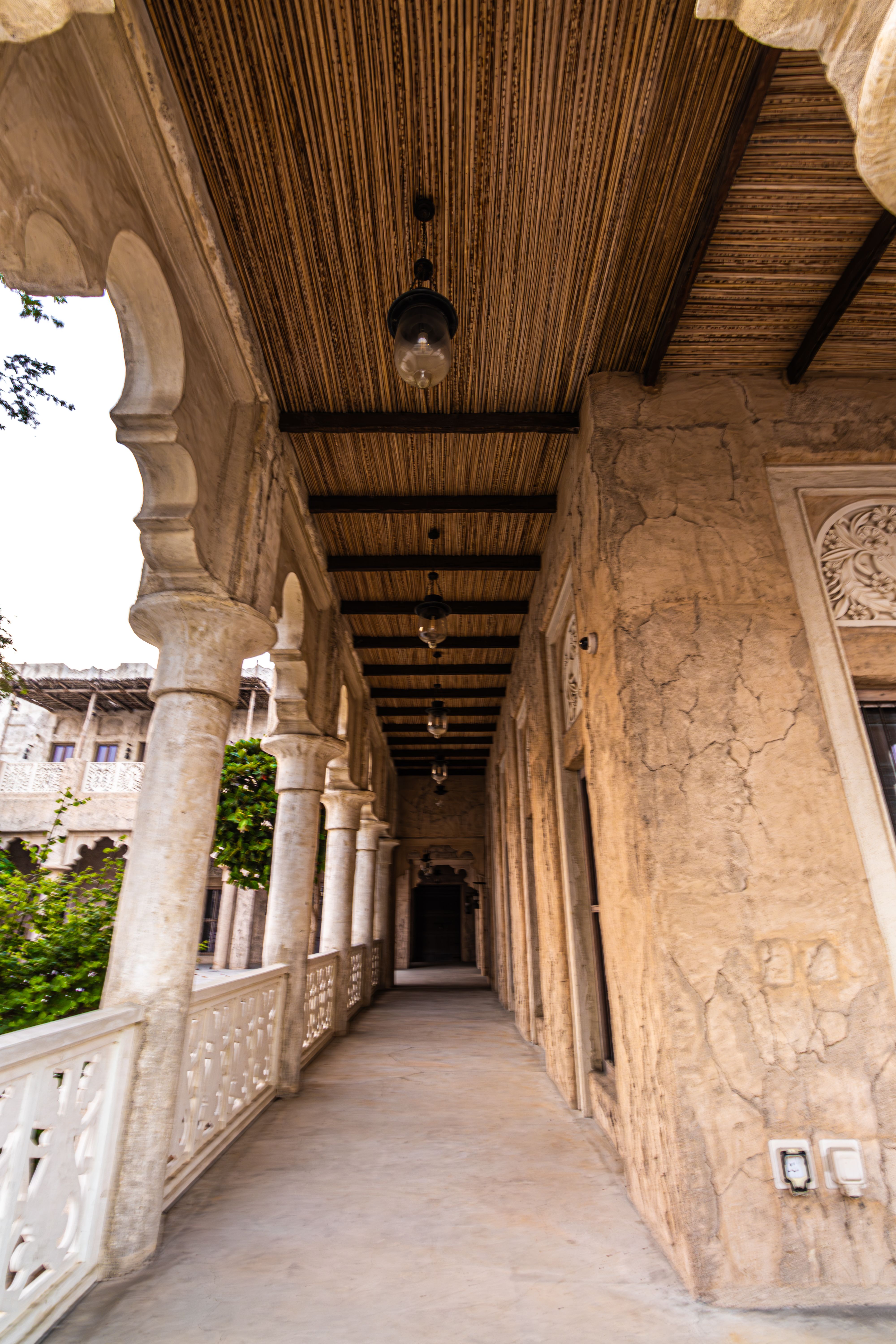 Historic Arabian Corridor Architecture in Dubai · Free Stock Photo