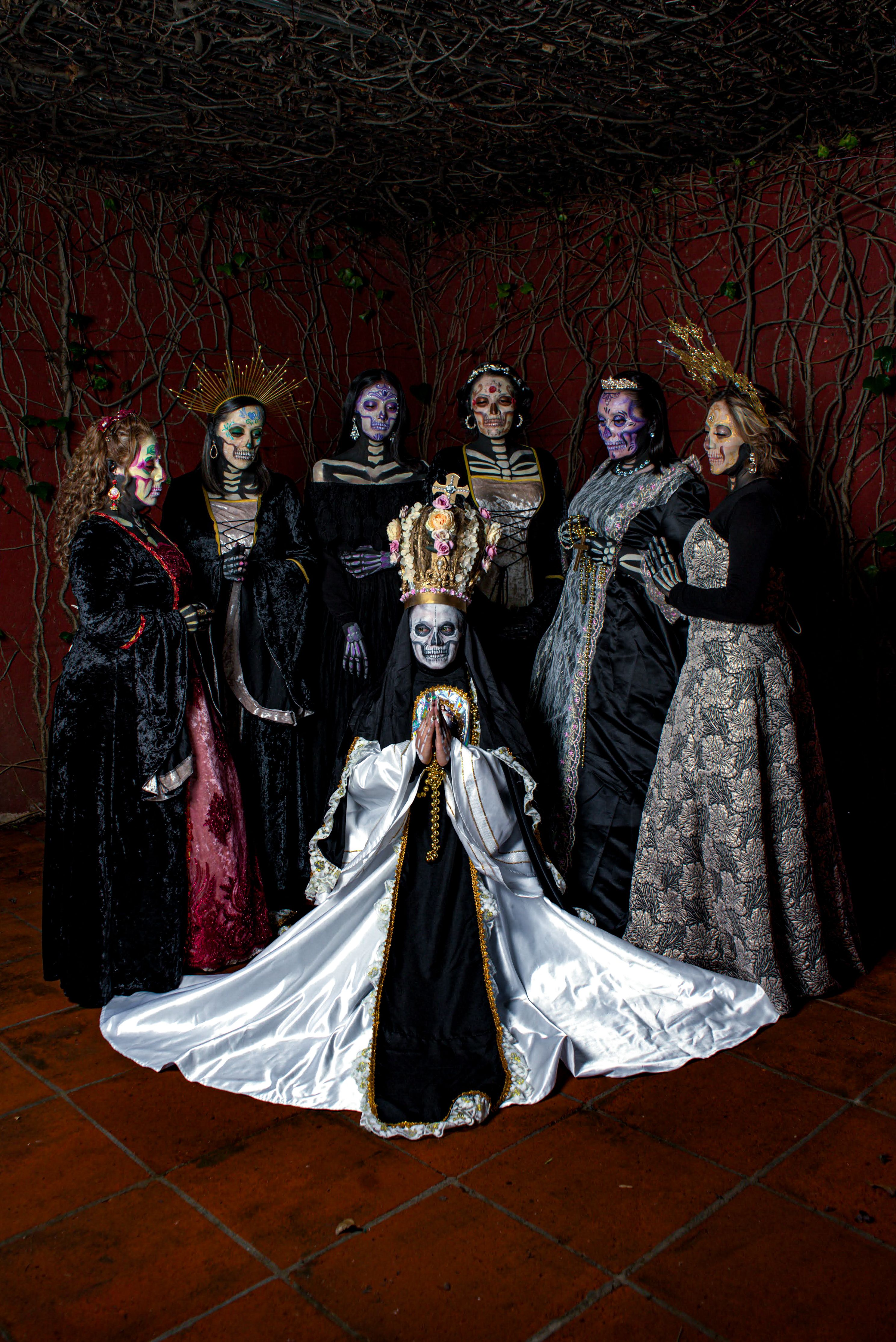 Gothic Group Portrait in Elaborate Costumes · Free Stock Photo