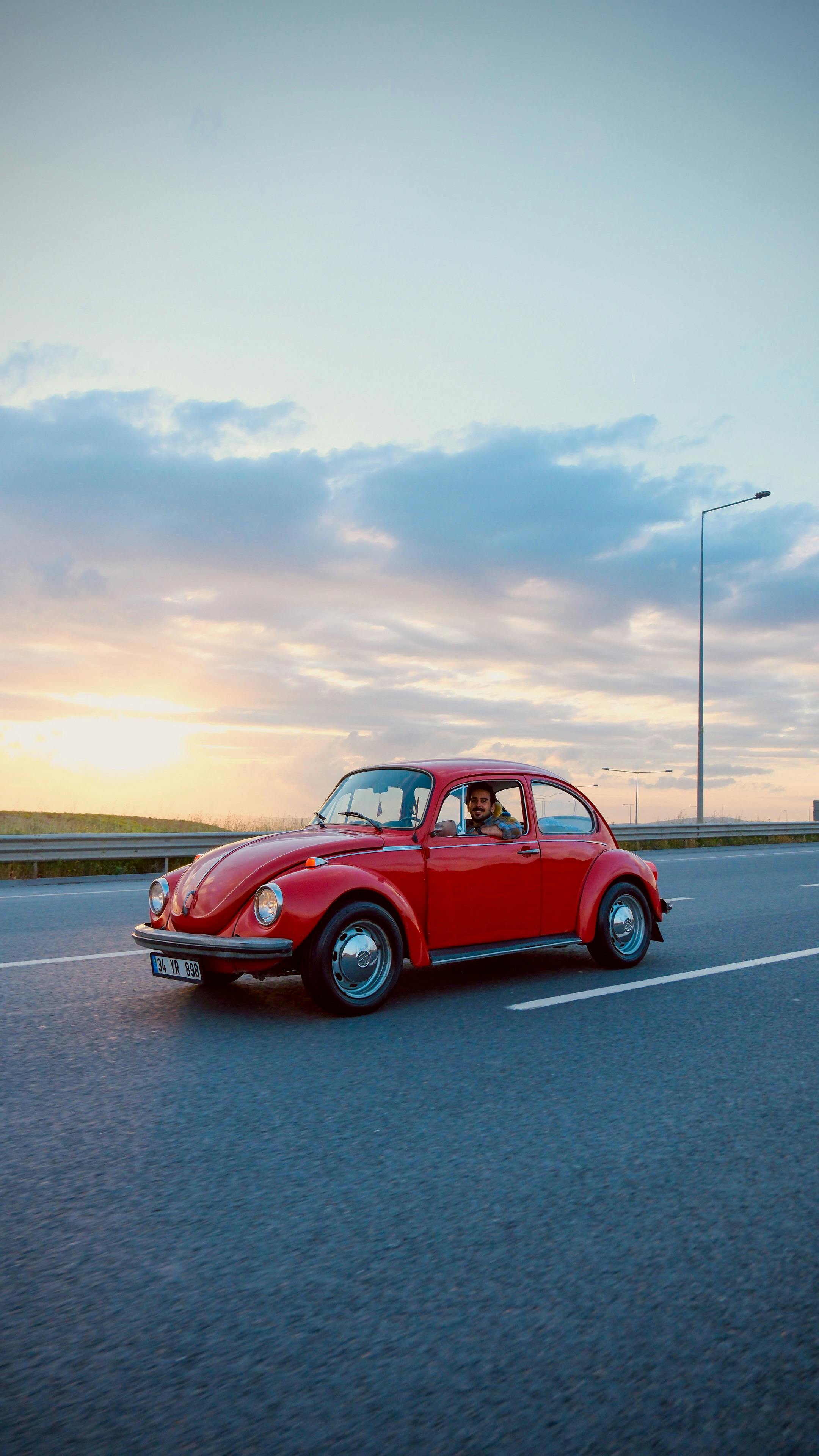 Photo of VW Bus on Road · Free Stock Photo