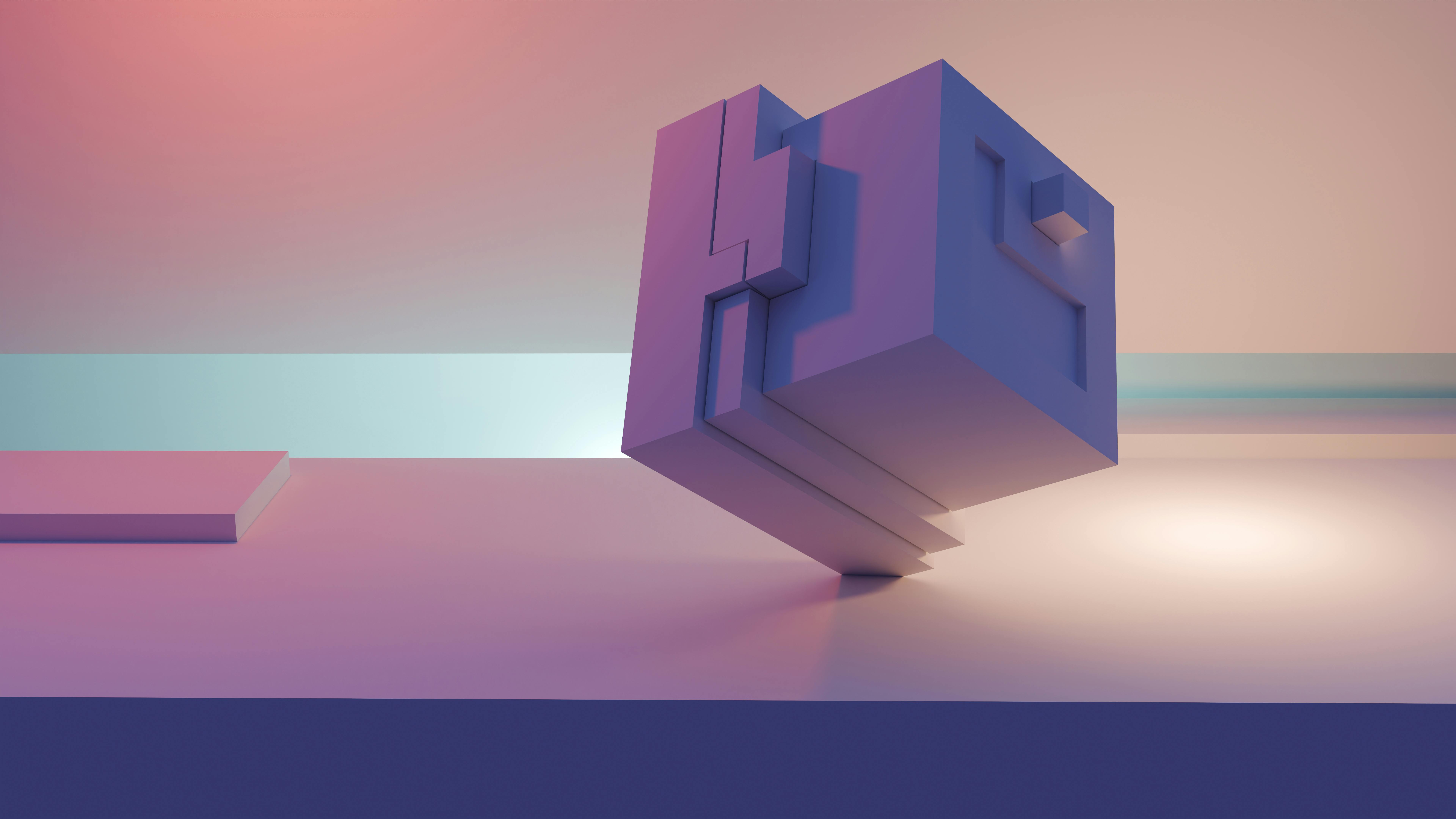 Modern 3D Geometric Art with Gradient Lighting · Free Stock Photo