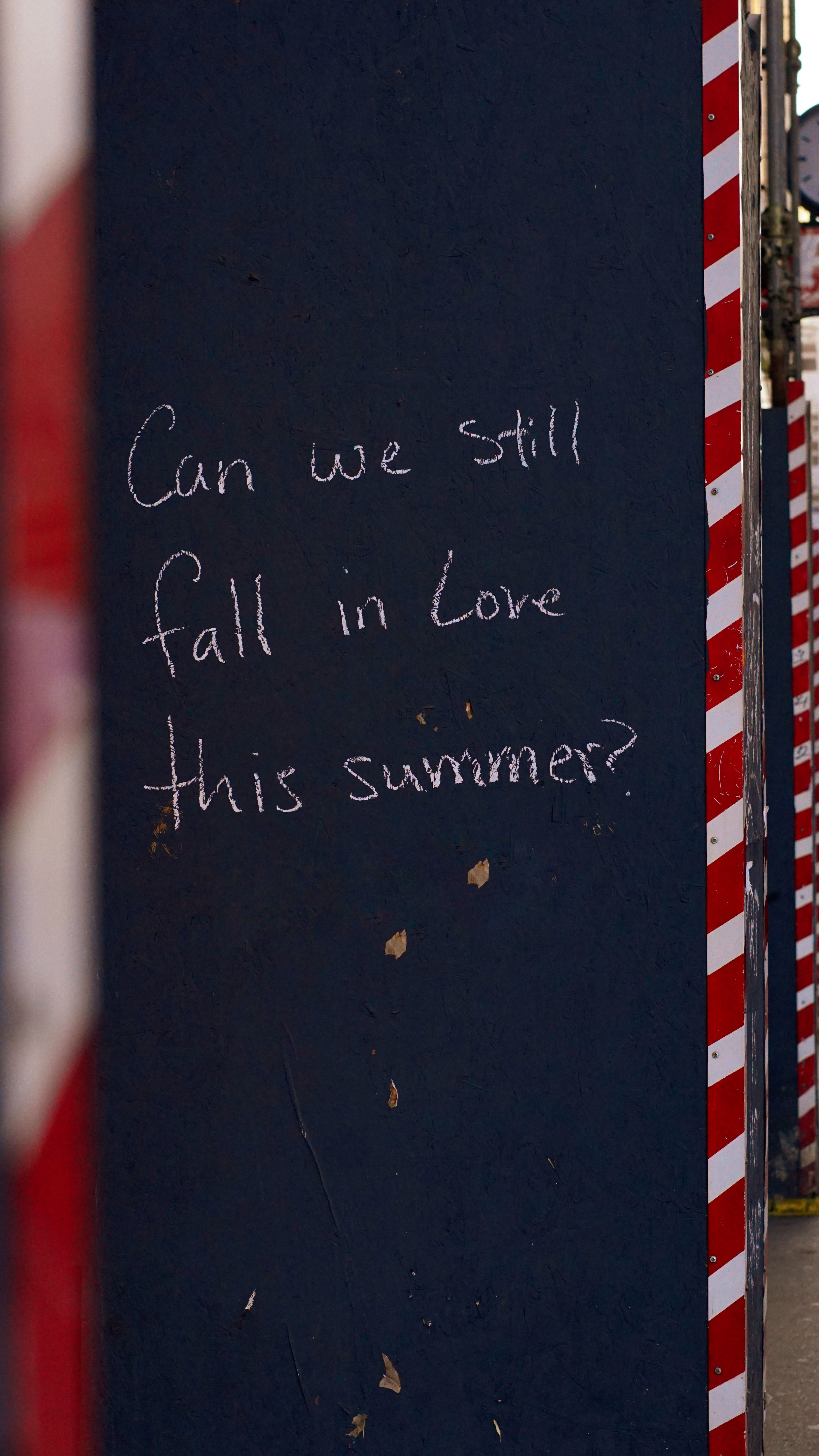 Inspirational Street Art Chalk Message on Wall · Free Stock Photo