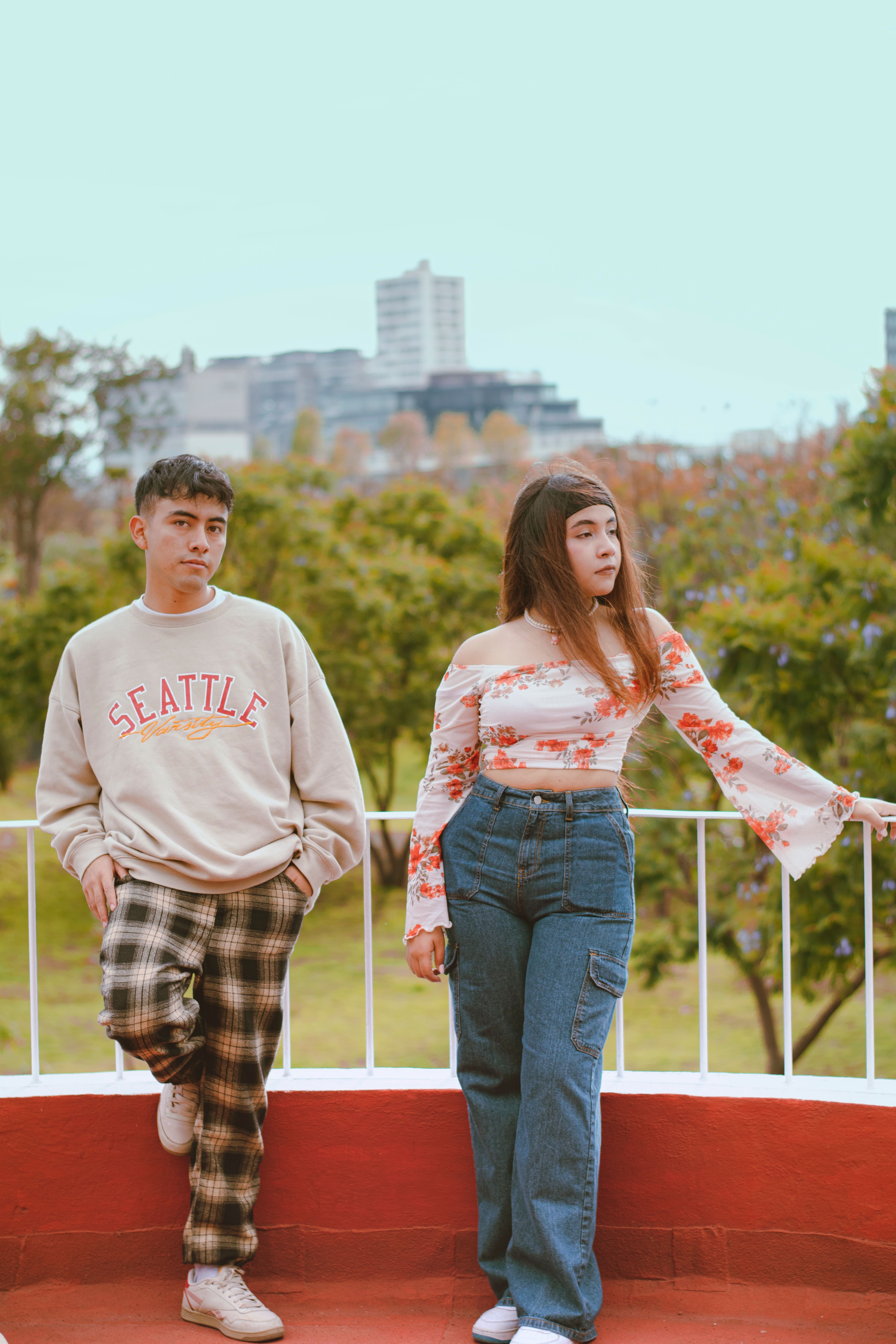 Casual Fashion Outdoors with Urban Backdrop · Free Stock Photo