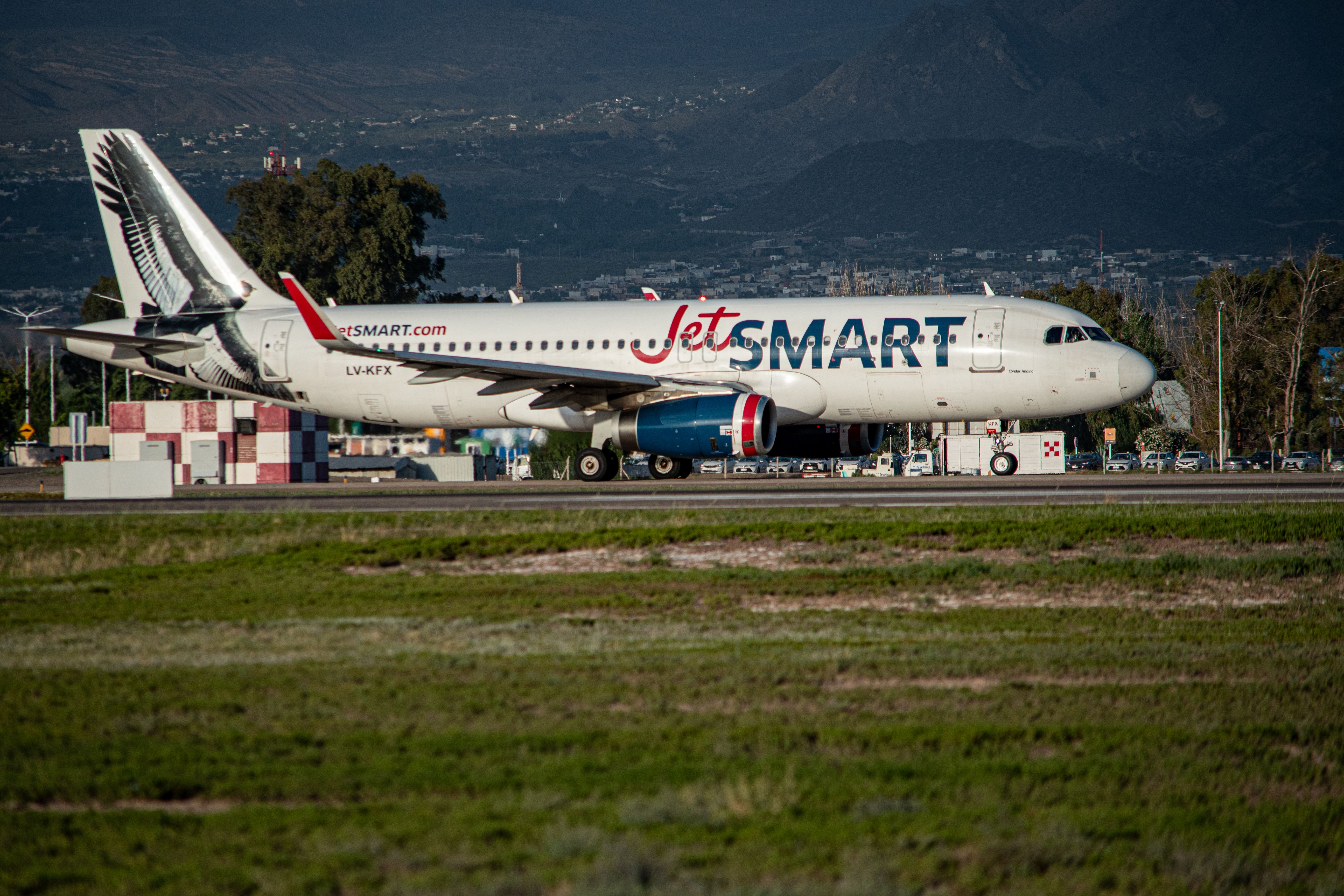 JetSMART Airbus A320 on Airport Runway · Free Stock Photo