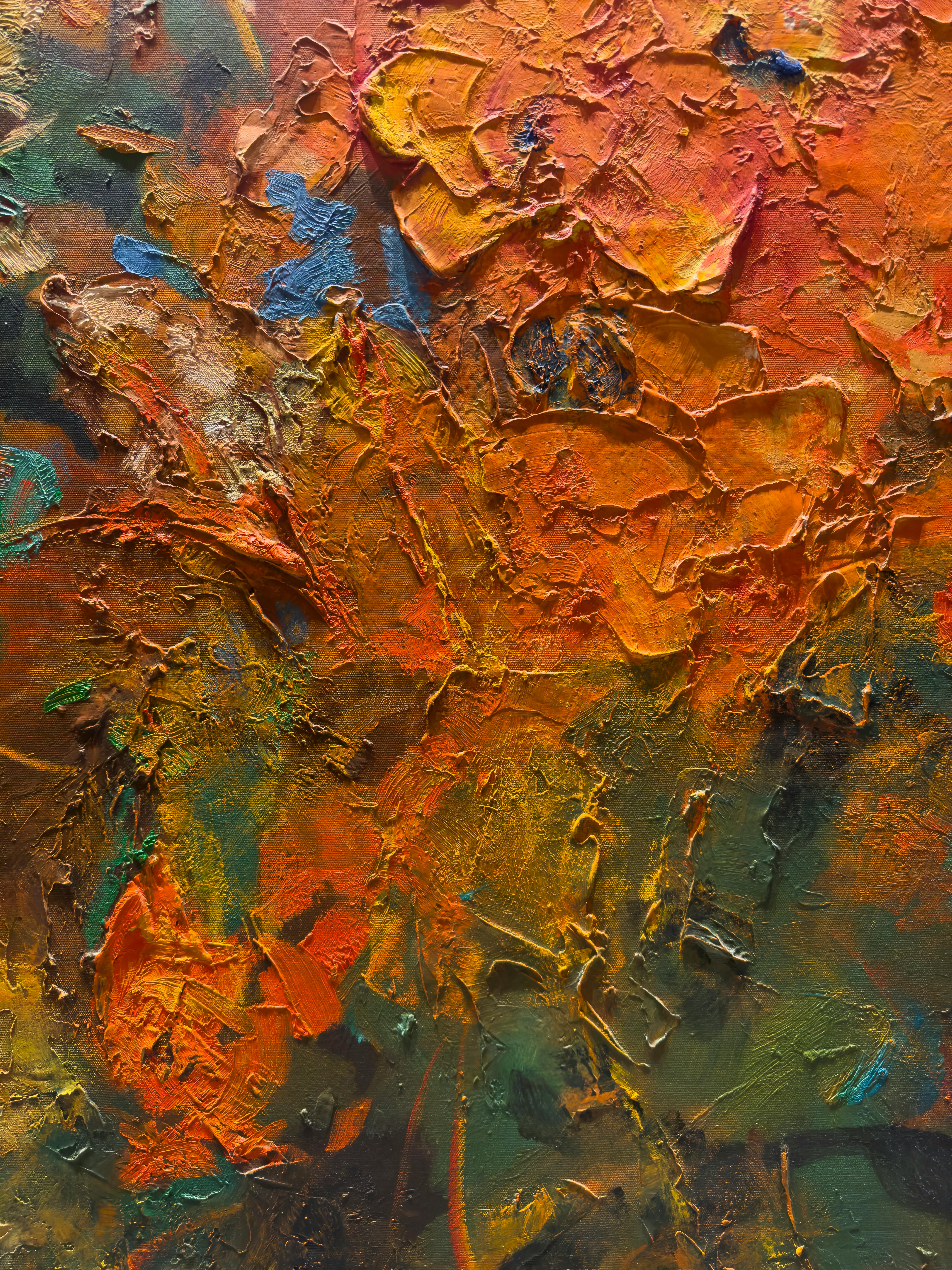 Vibrant Abstract Oil Painting Texture · Free Stock Photo