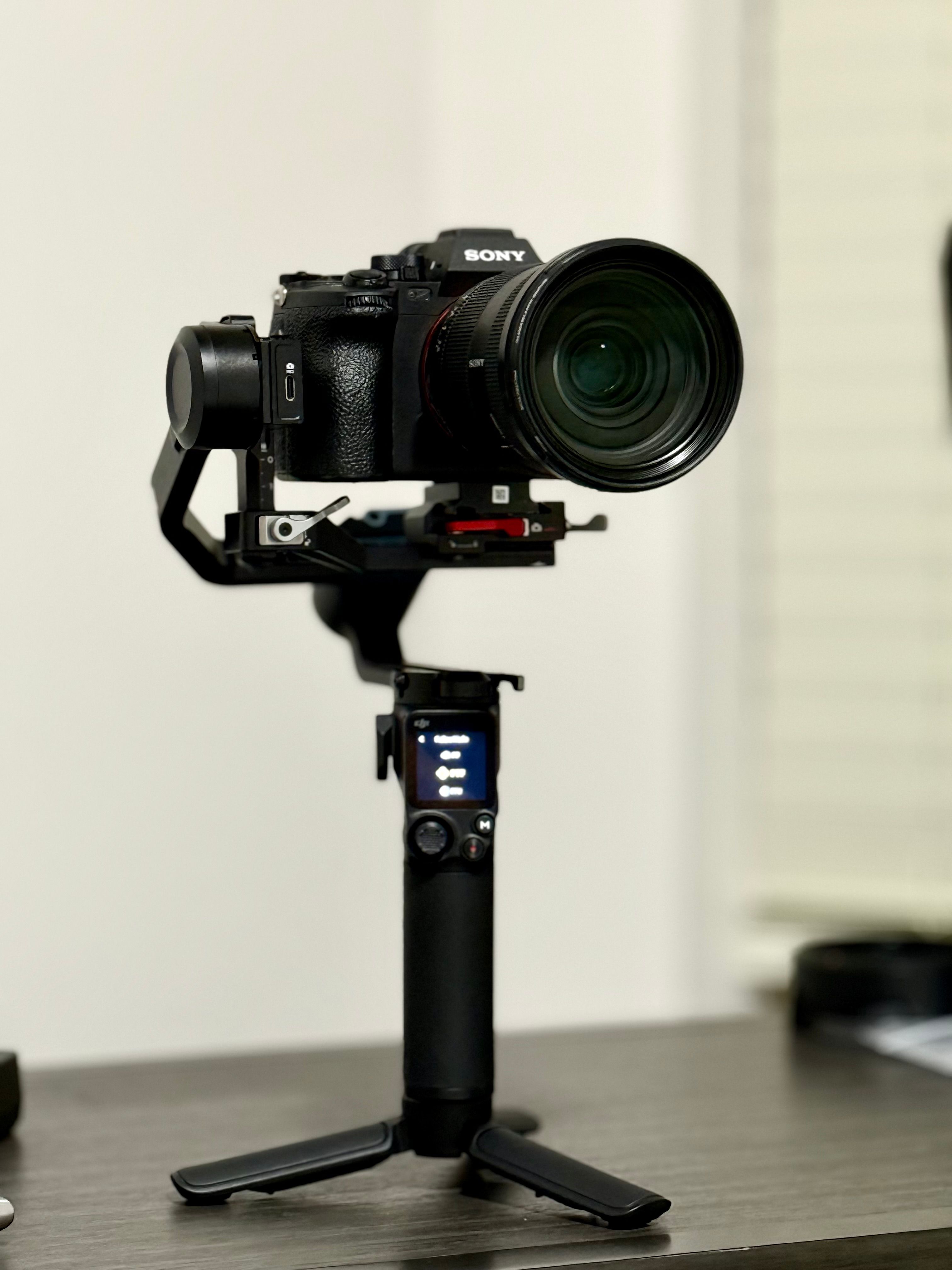 Professional Camera on Stabilizing Gimbal · Free Stock Photo