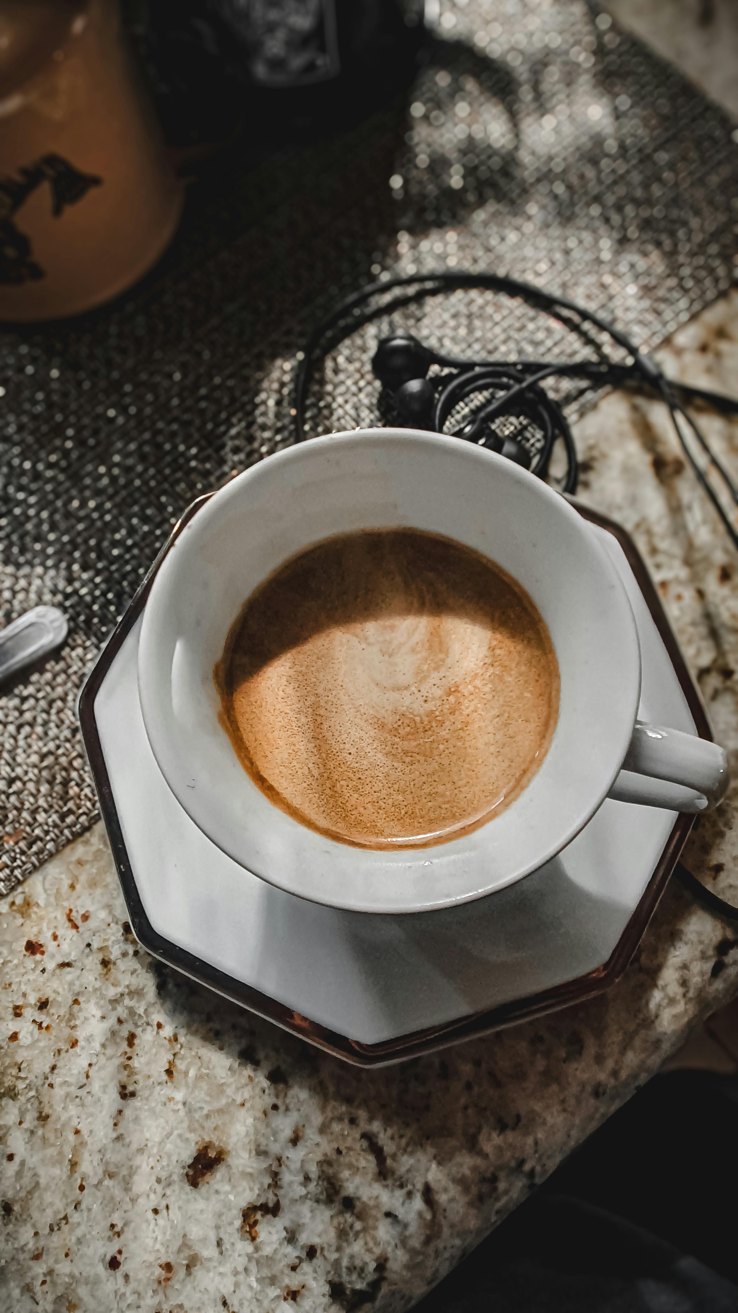 Aerial View of Freshly Brewed Espresso in a Café · Free Stock Photo