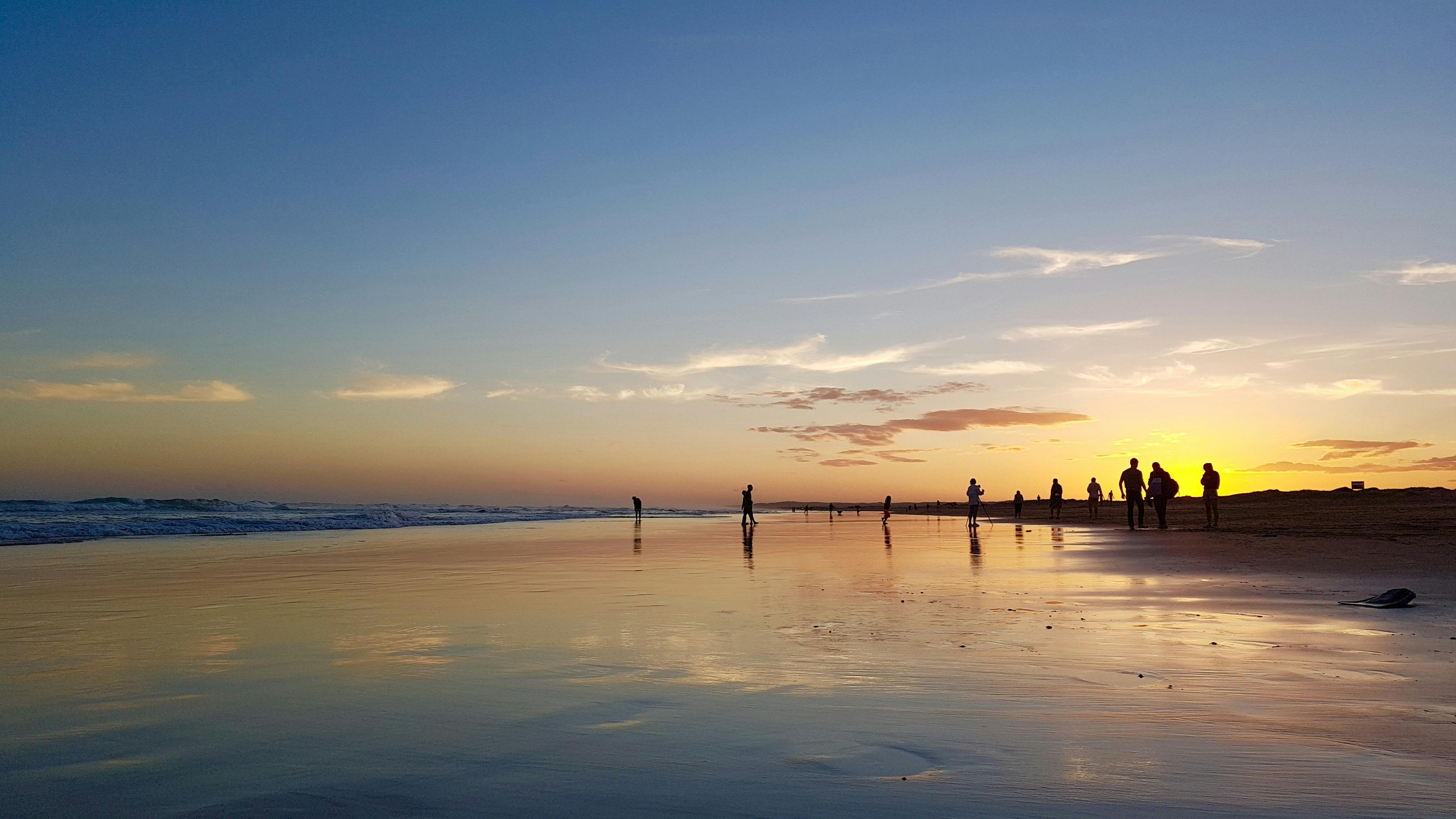 Sunset Reflections on Australian Beach · Free Stock Photo