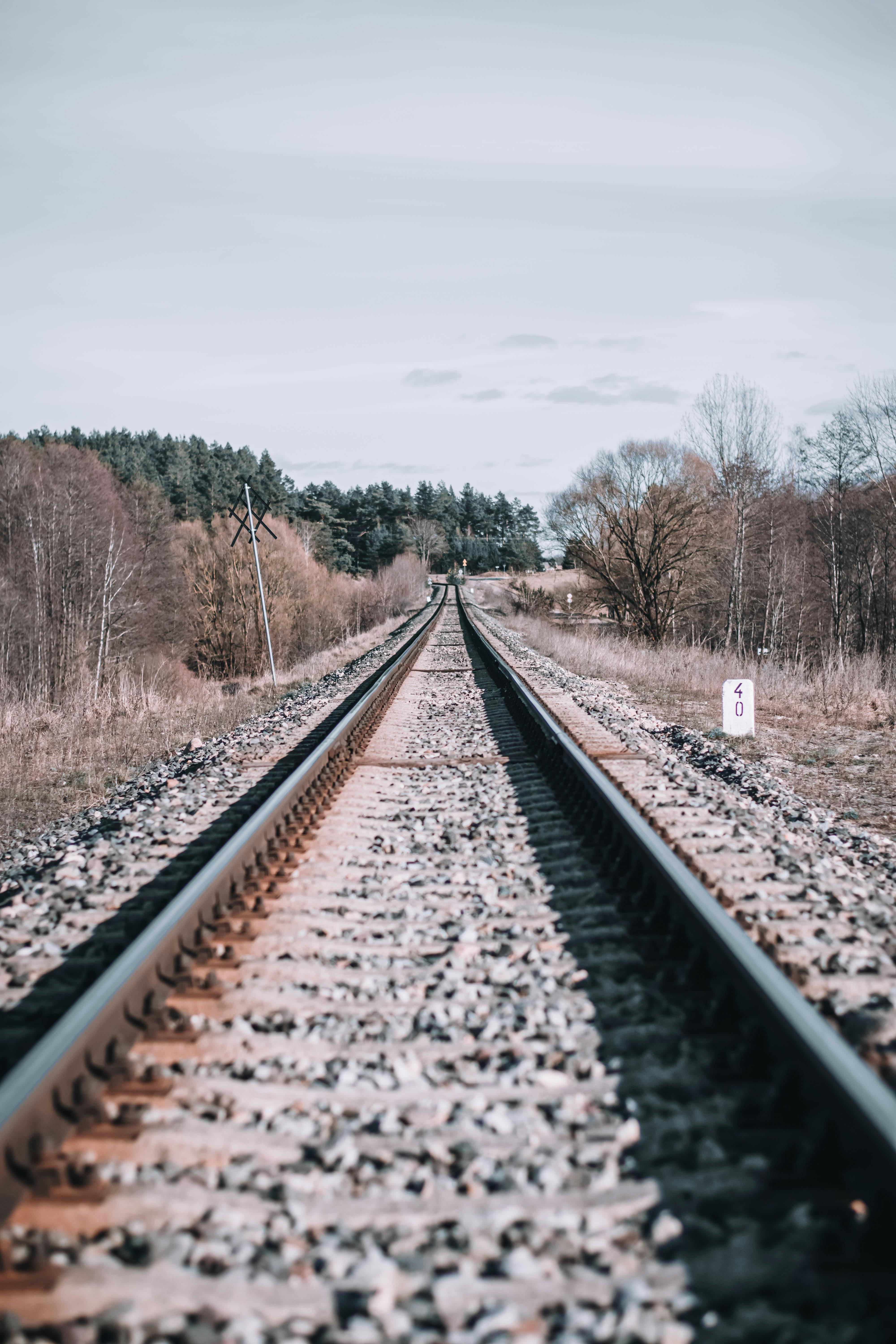 Lonely Railroad Track in Scenic Countryside · Free Stock Photo