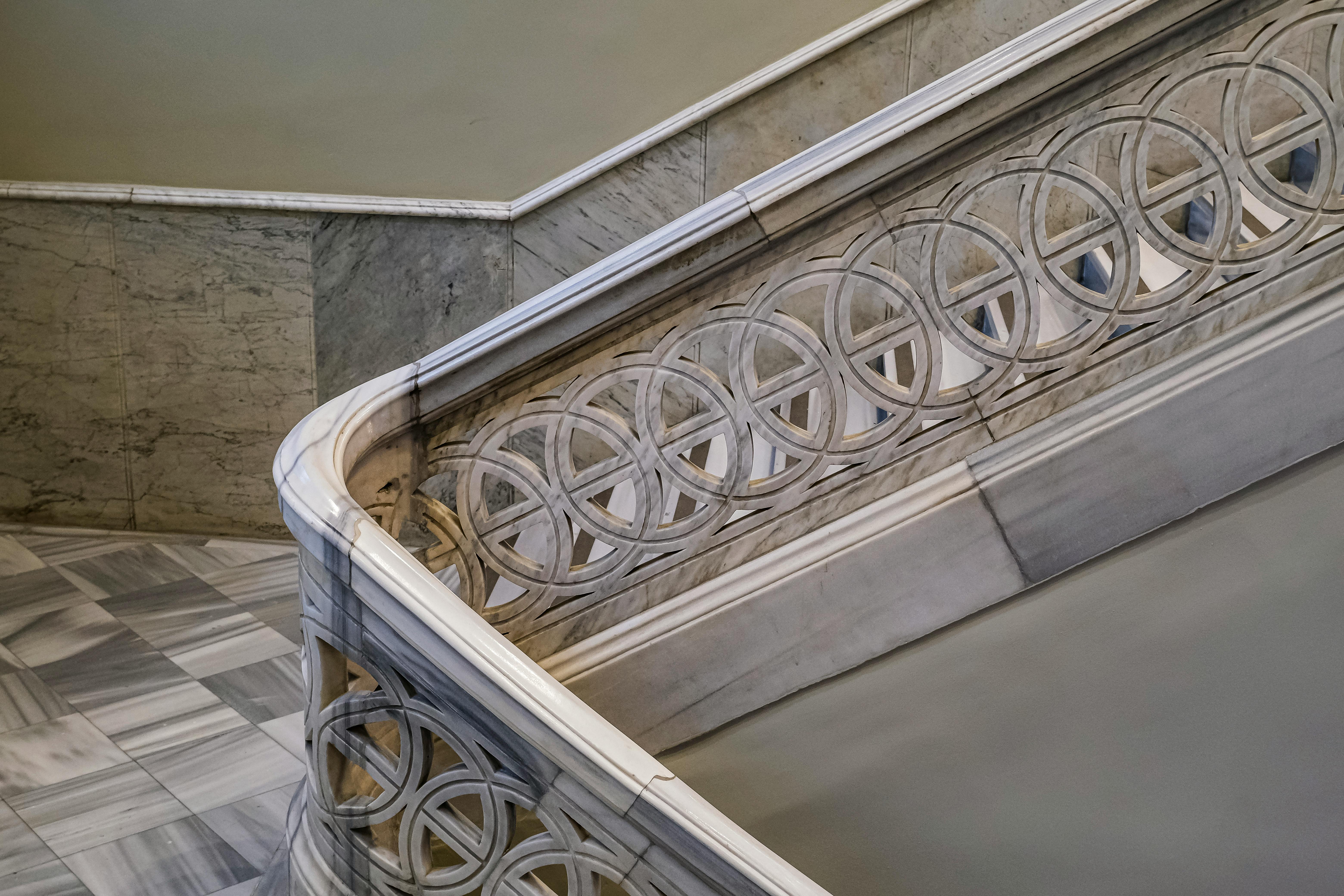 Elegant Marble Staircase in Istanbul Interior · Free Stock Photo