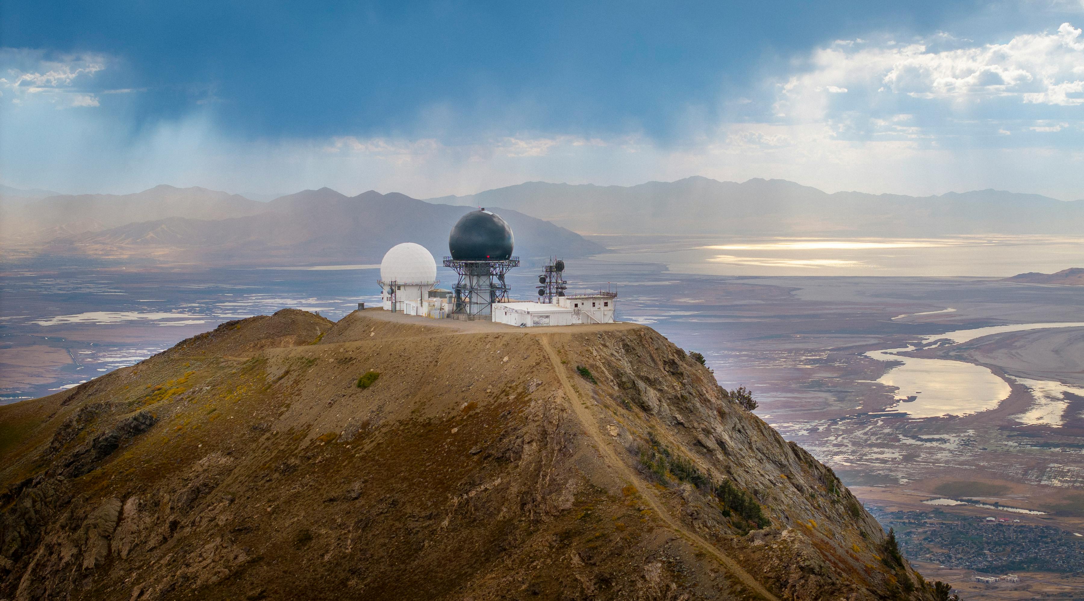 Remote Radar Station on Mountain Ridge · Free Stock Photo