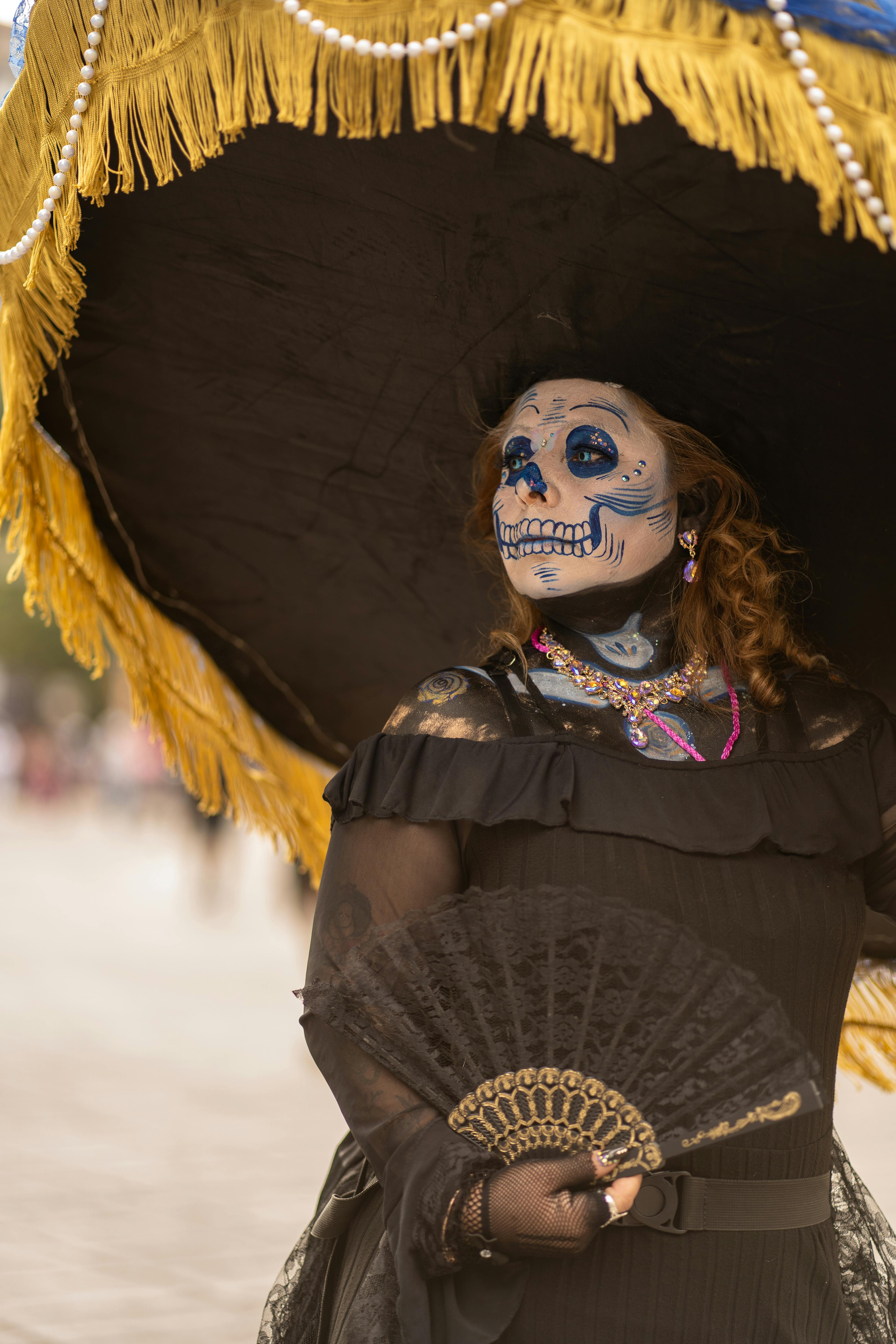 Colorful Catrina Costume in Mexico City · Free Stock Photo