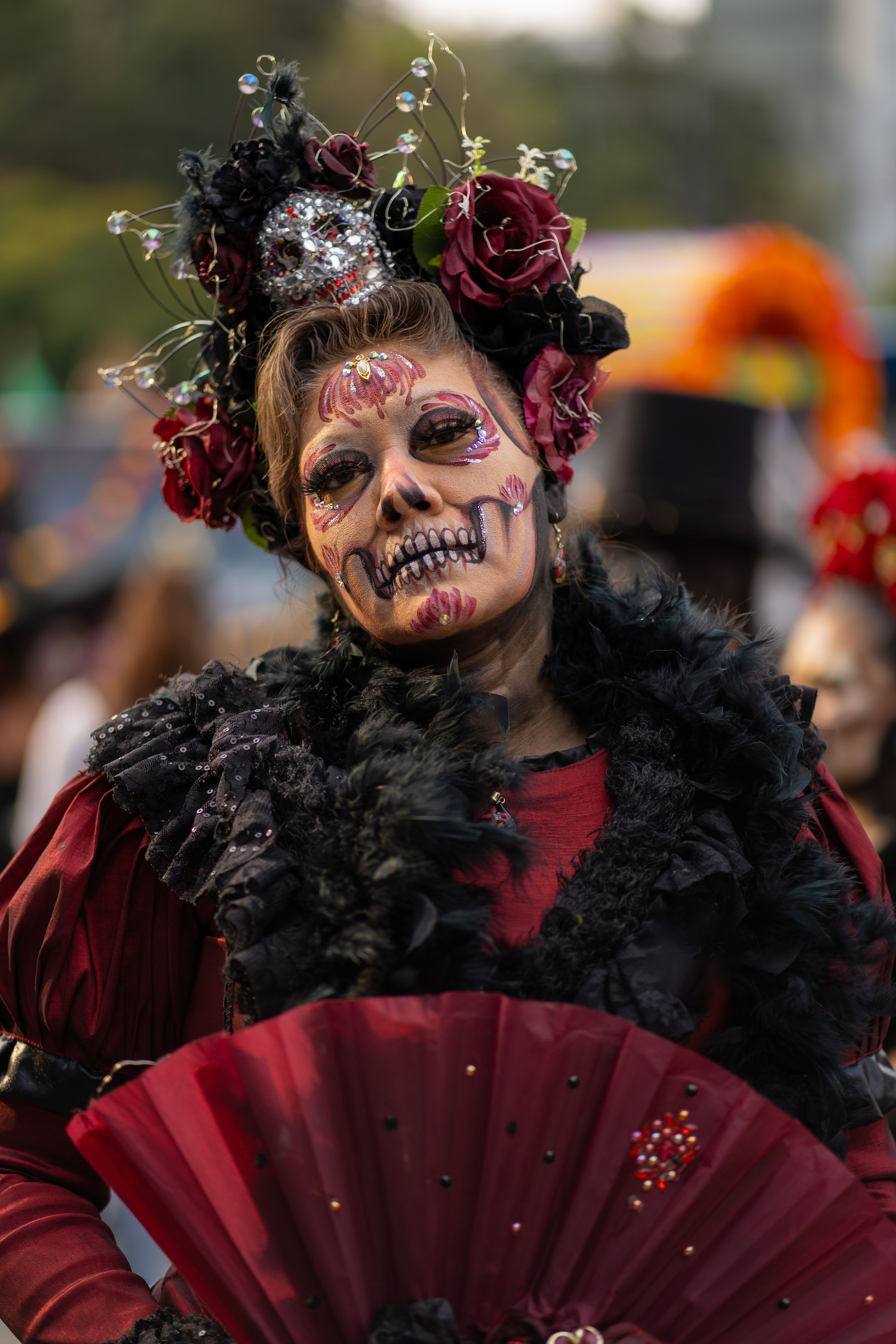 Colorful Catrina Costume in Day of the Dead Celebration · Free Stock Photo