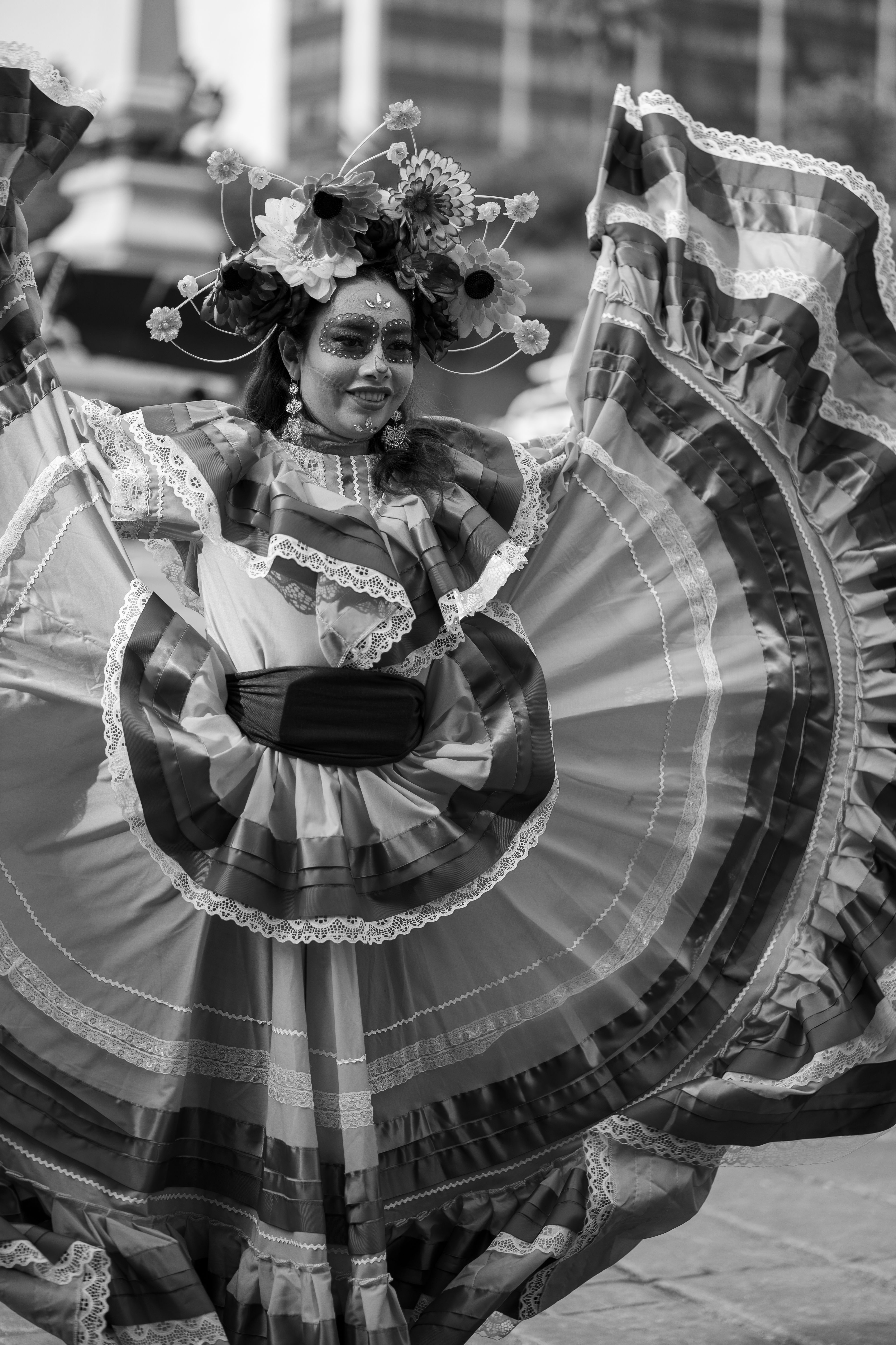 Vibrant Catrina Costume Dance in Mexico City · Free Stock Photo