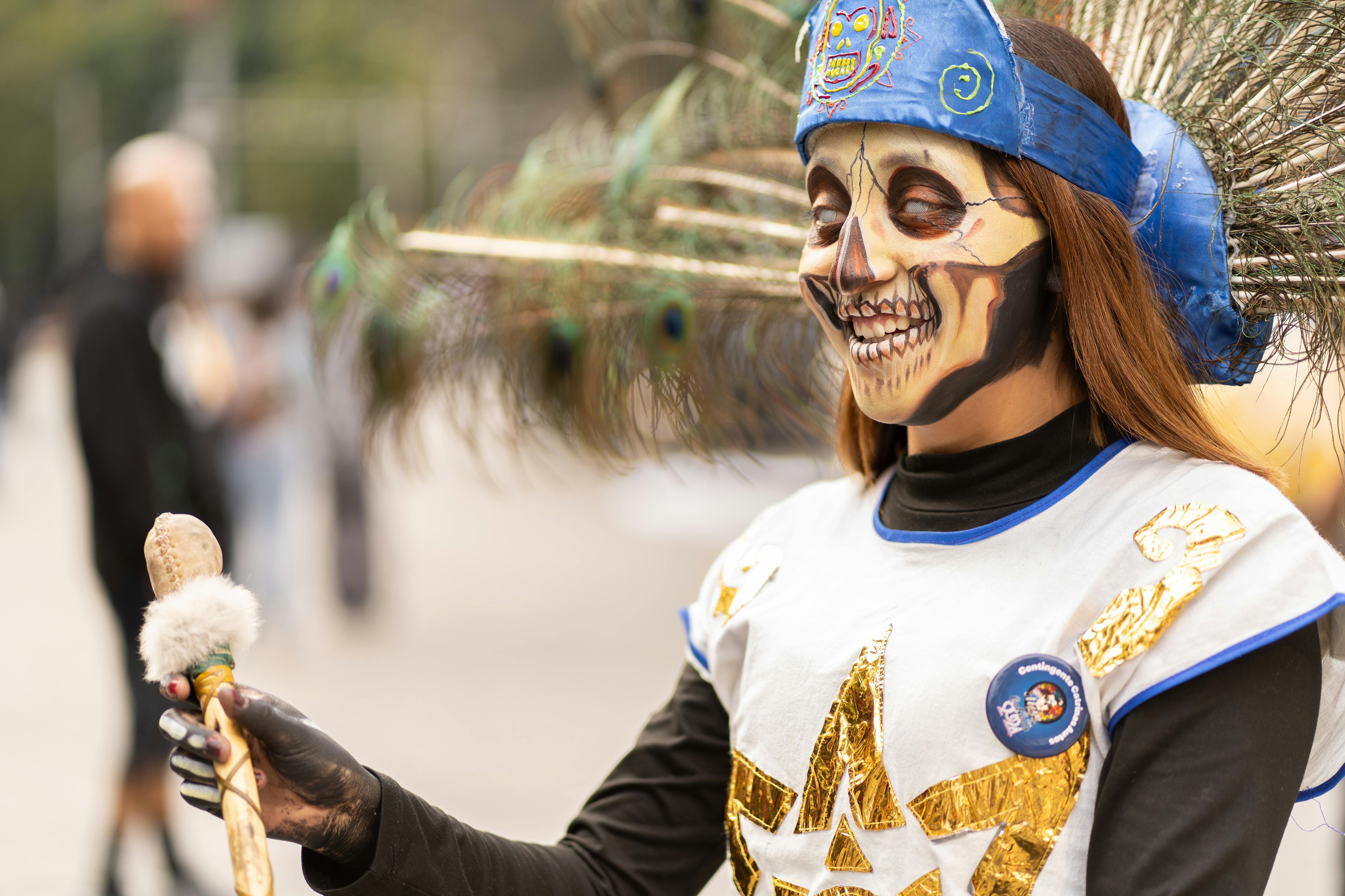 Maquillaje De Catrina Vibrante En El Festival De La Ciudad De México ...