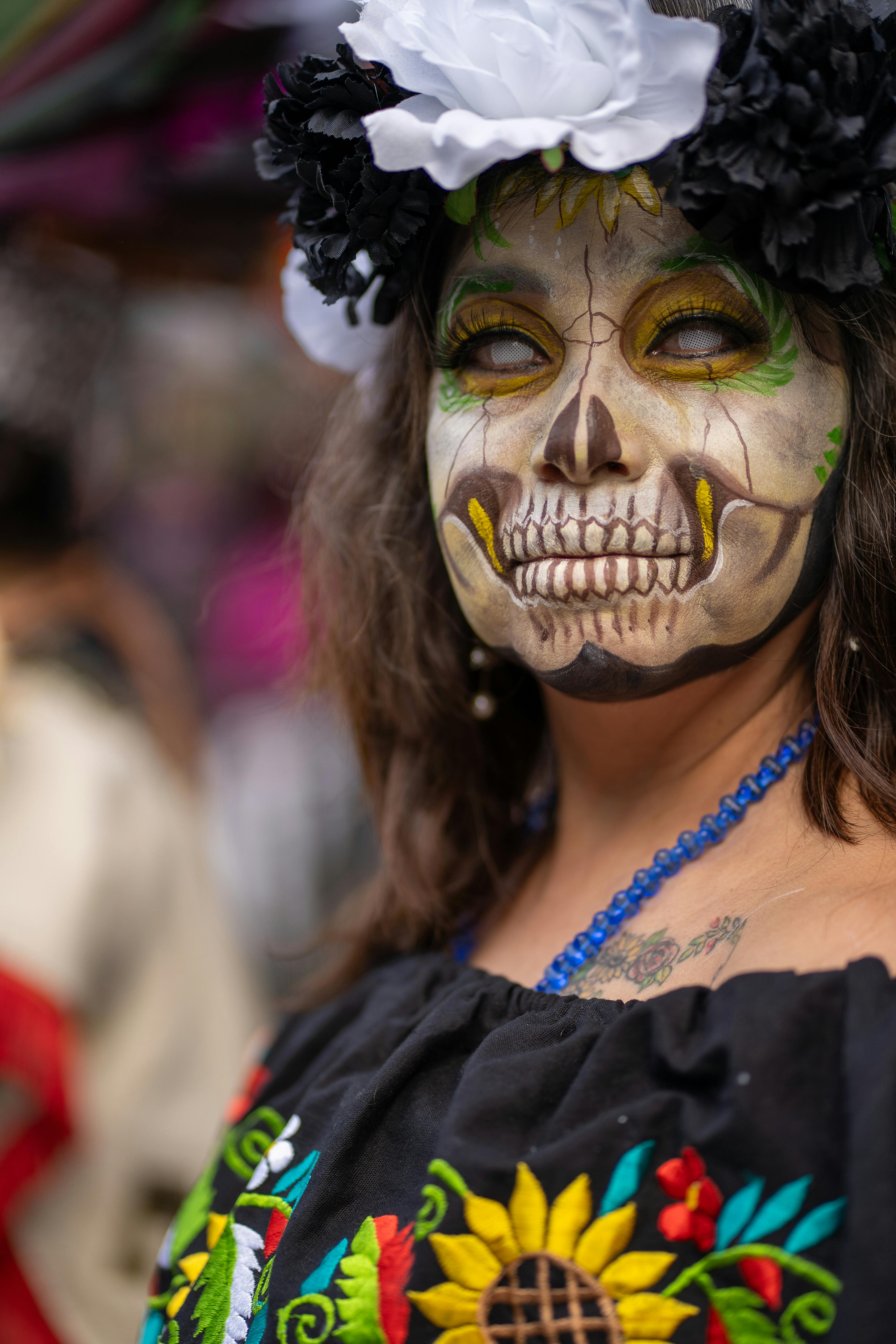 Colorful Catrina Costume in Mexico City · Free Stock Photo