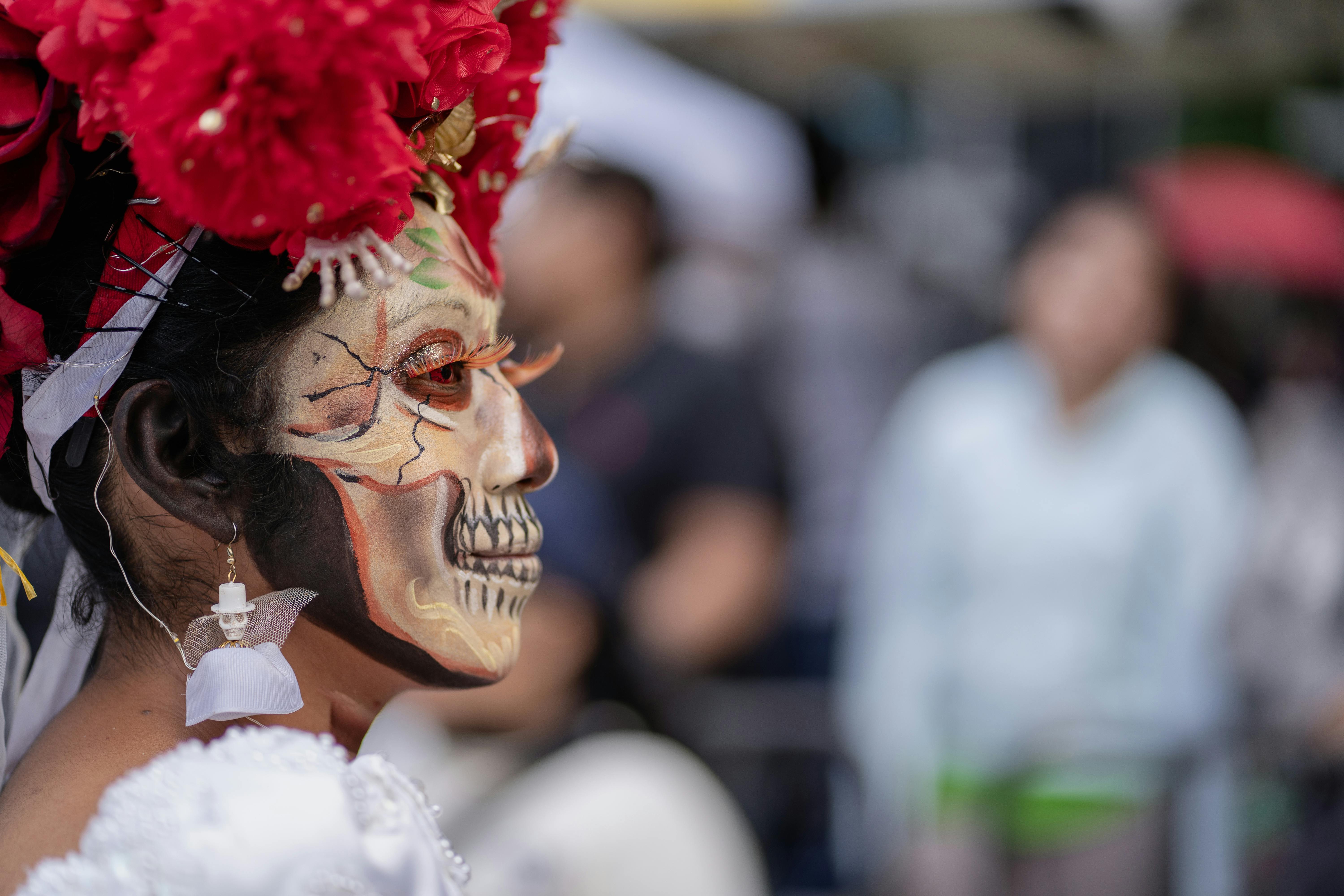 Portrait of Day of the Dead Catrina in Mexico City · Free Stock Photo