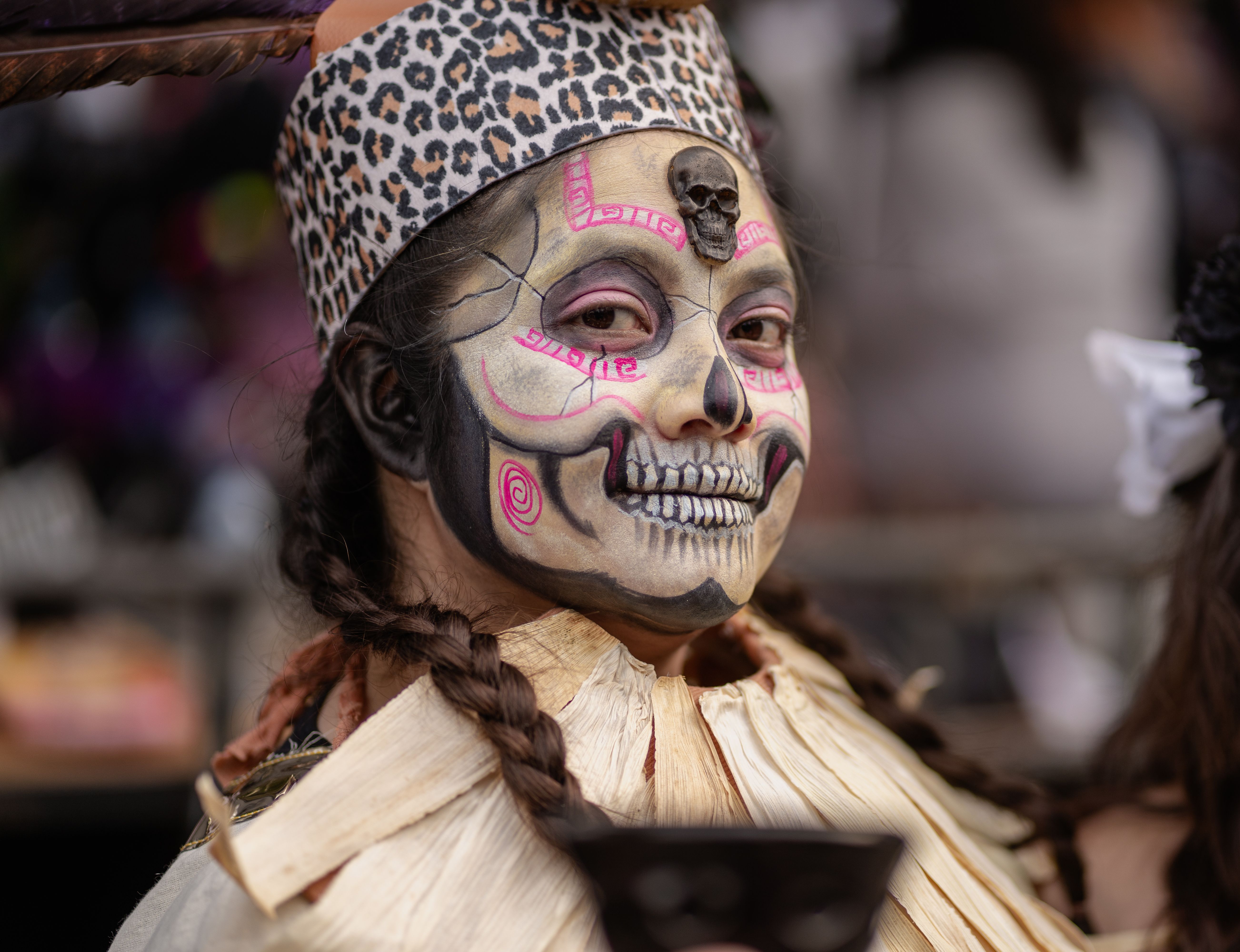 Catrina Makeup at Dia de los Muertos Celebration · Free Stock Photo