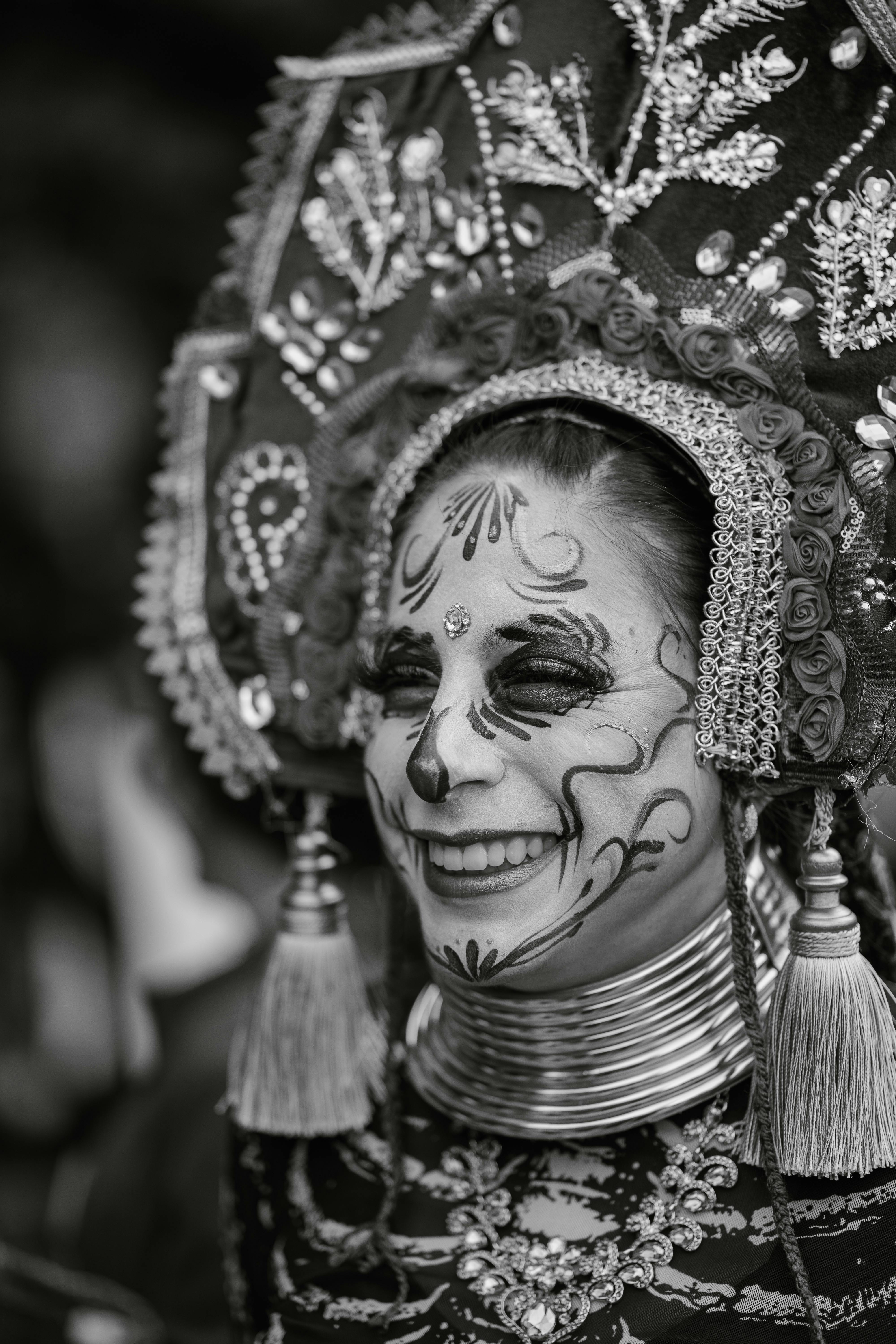 Disfraz De Catrina Con Tocado Elaborado En México · Foto de stock gratuita