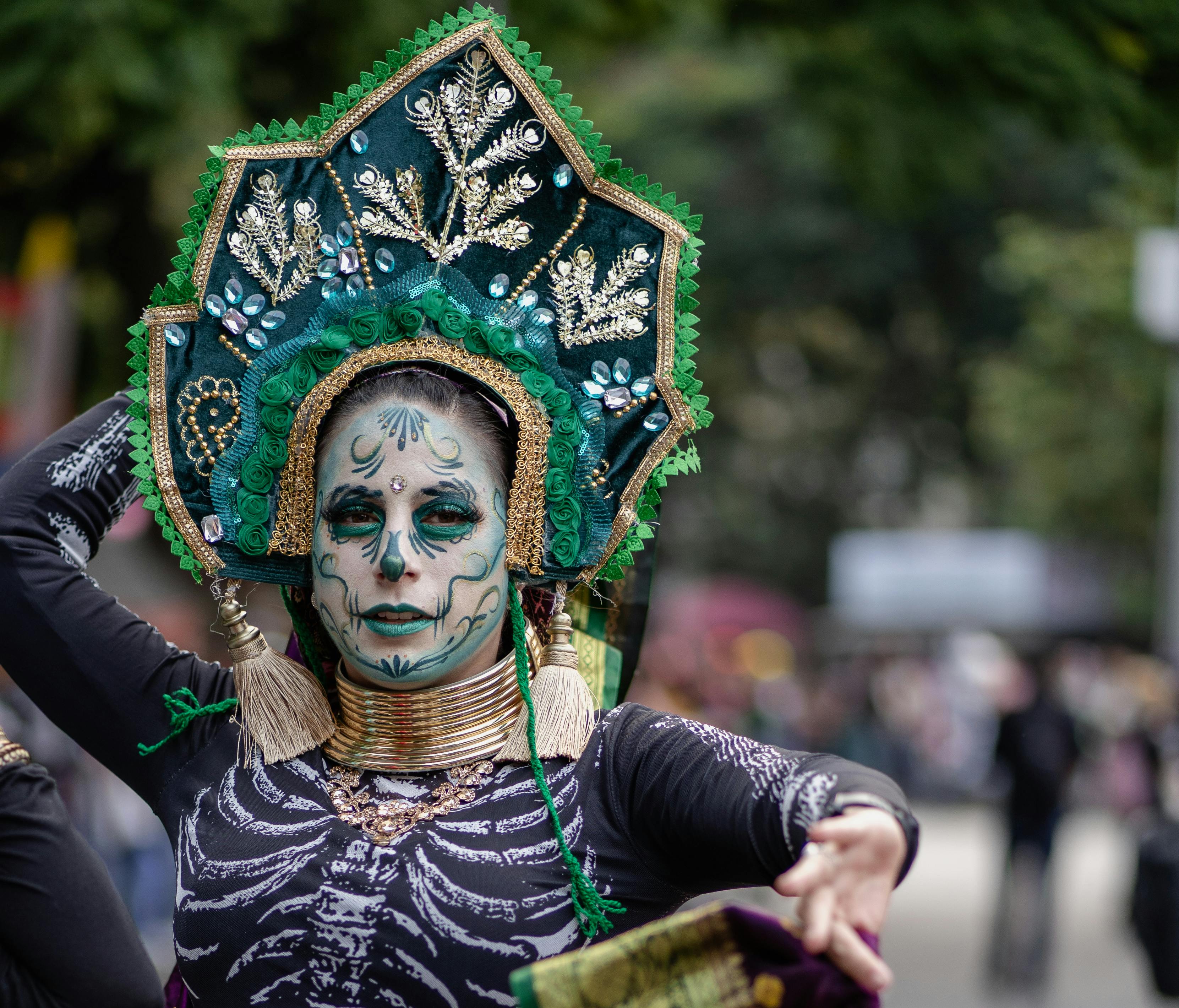 Colorful Catrina in Traditional Mexican Parade · Free Stock Photo