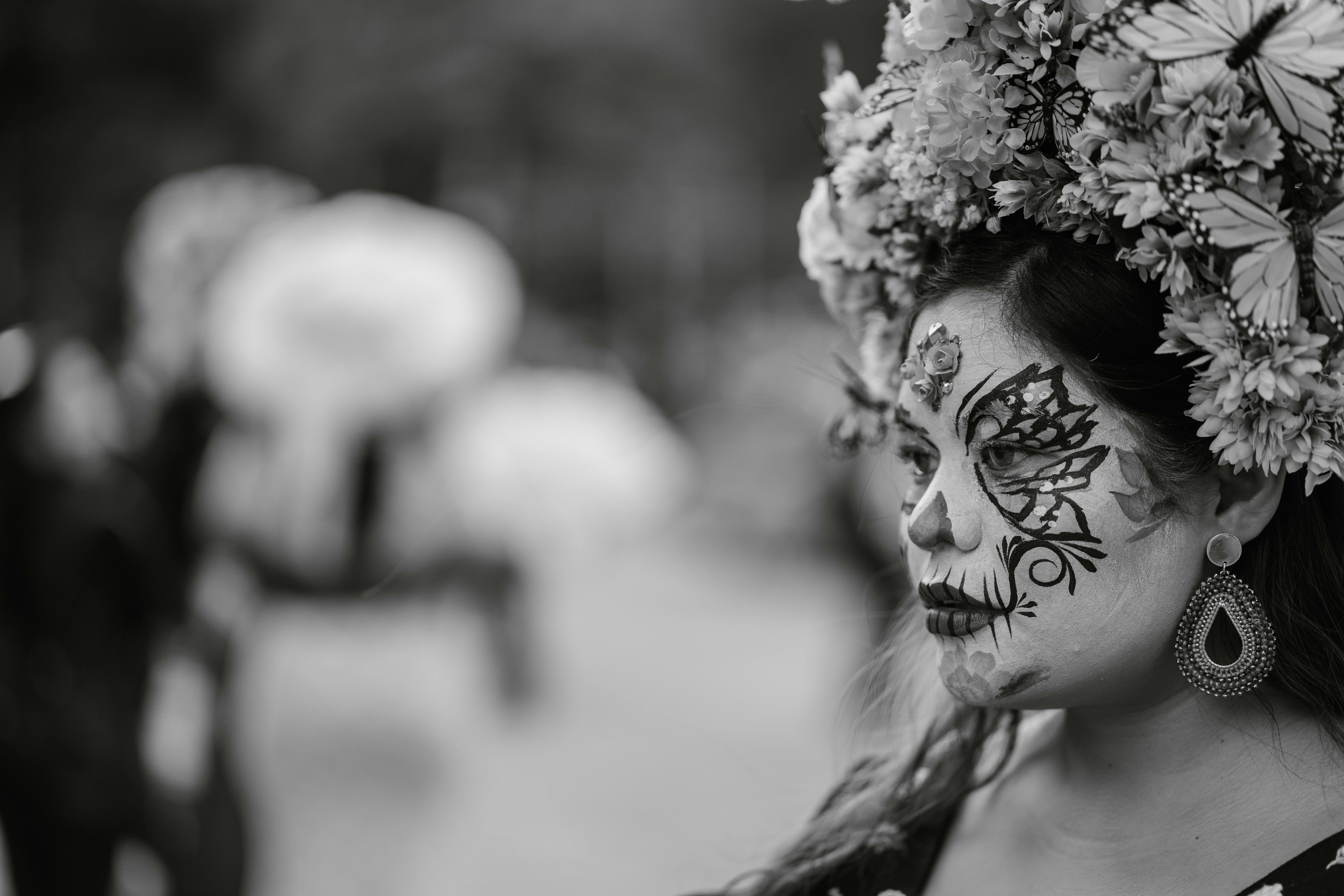 Maquillaje Artístico De Catrina En La Ciudad De México · Foto de stock ...