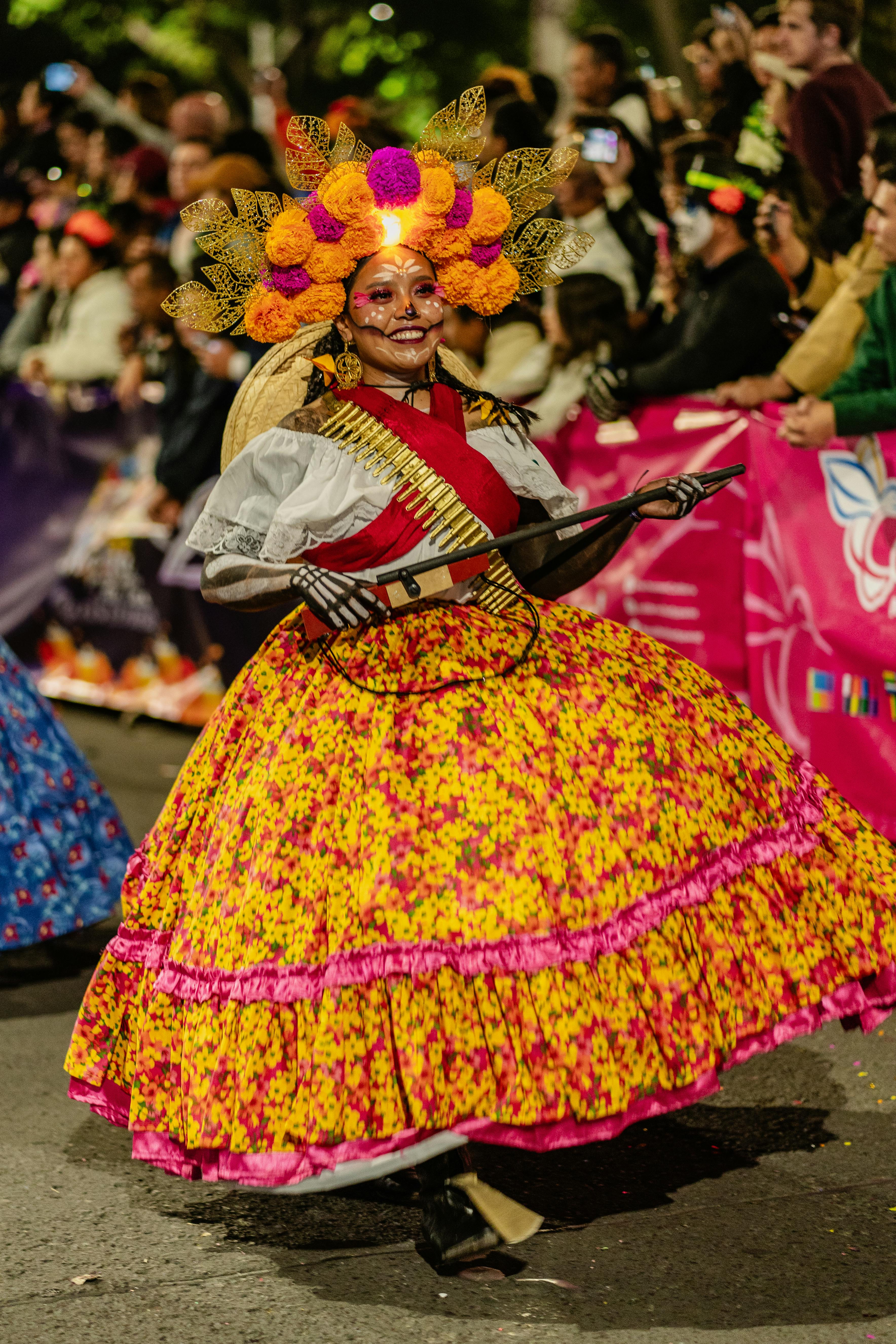 Vibrant Catrina Parade in Mexico City · Free Stock Photo