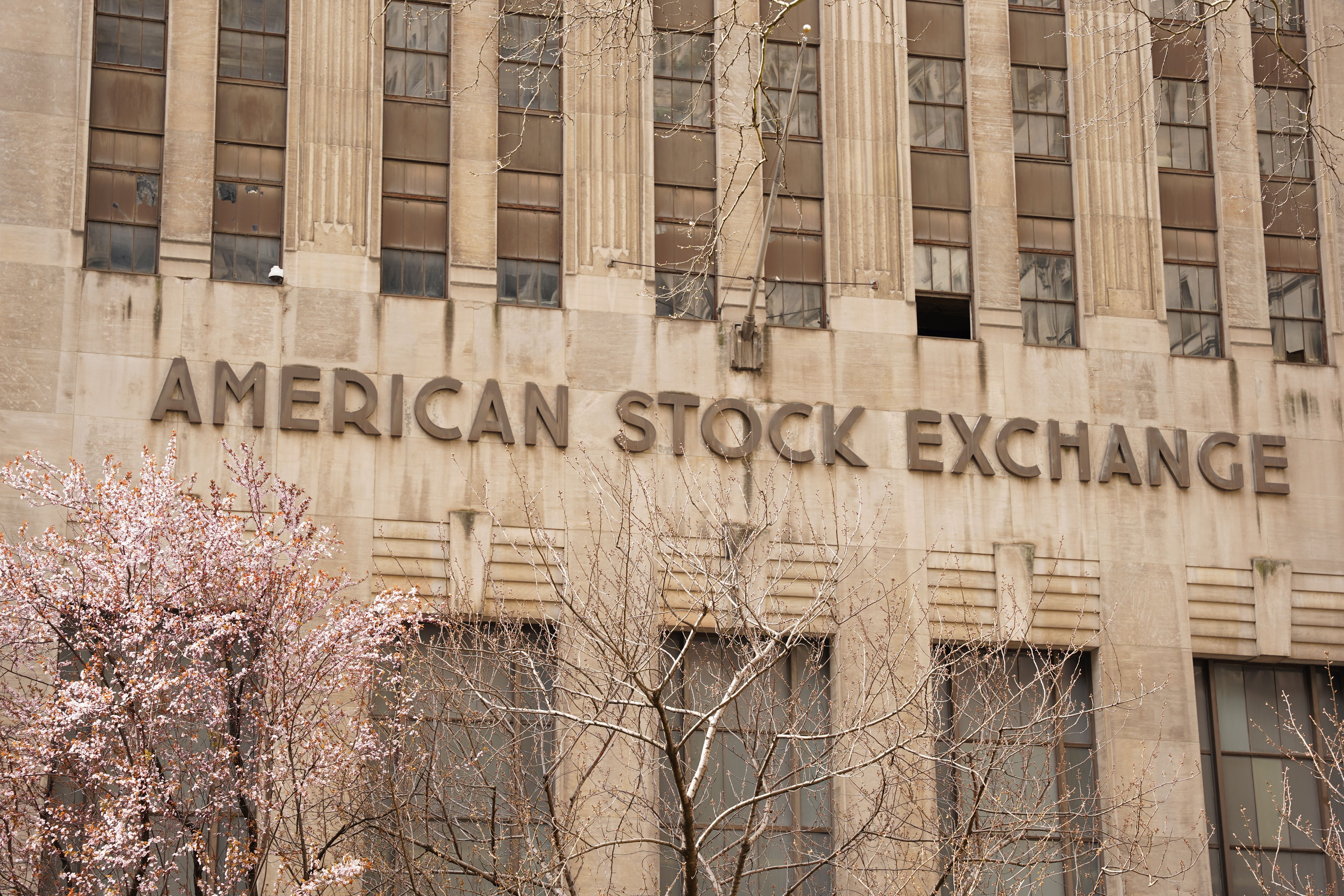 American Stock Exchange Building in Spring Bloom · Free Stock Photo