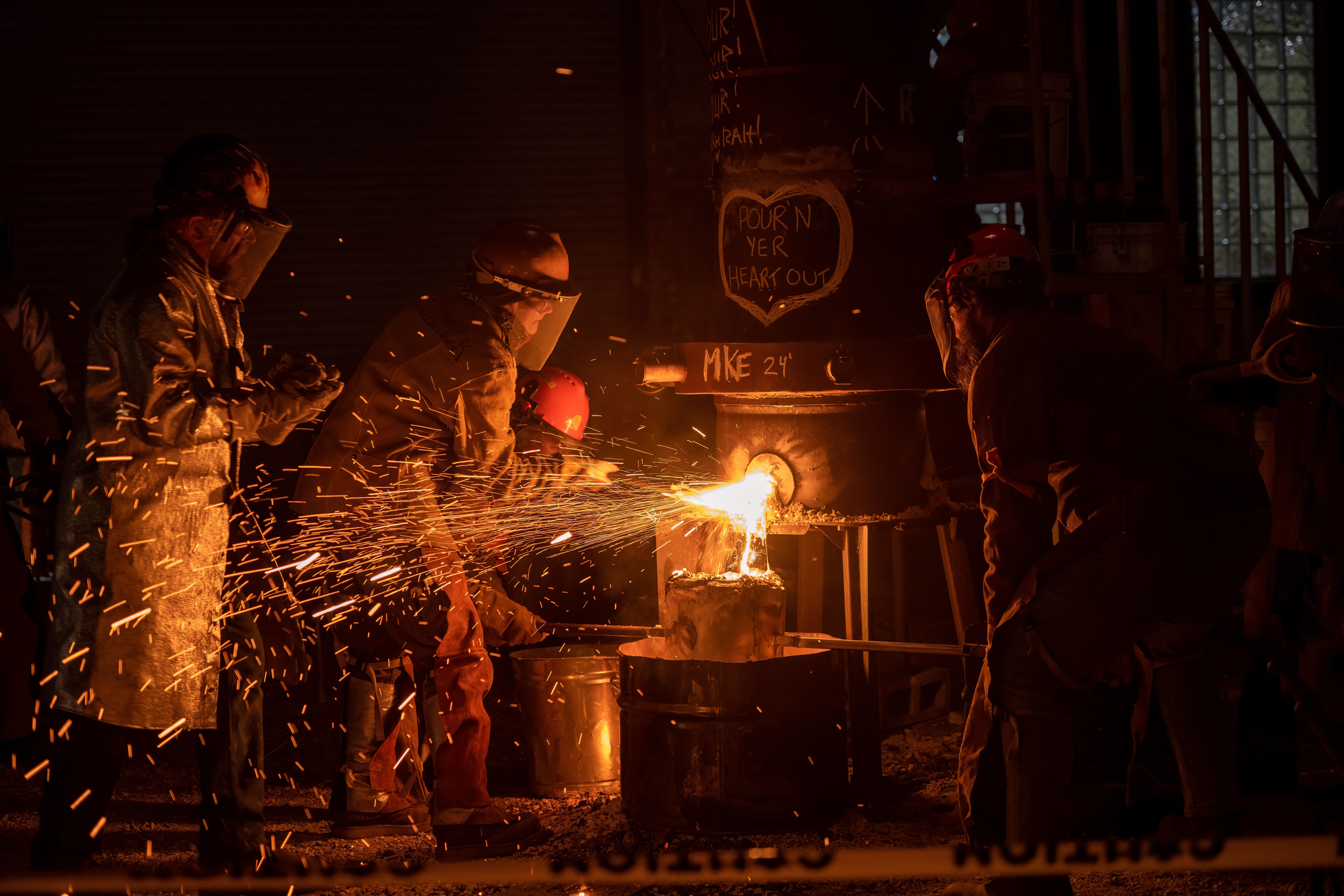 Industrial Workers in Foundry with Molten Metal · Free Stock Photo