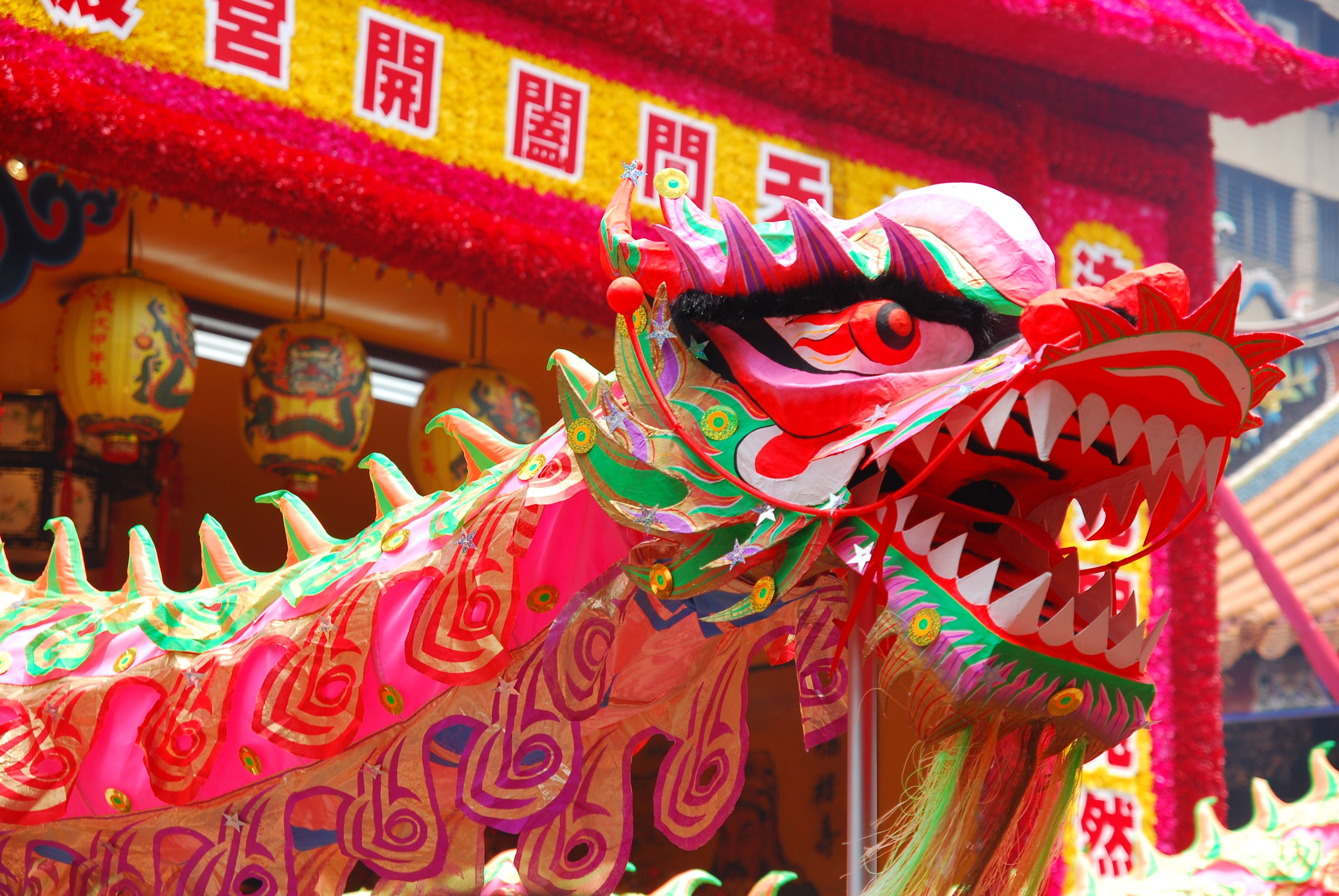 Vibrant Chinese Dragon at Cultural Festival · Free Stock Photo