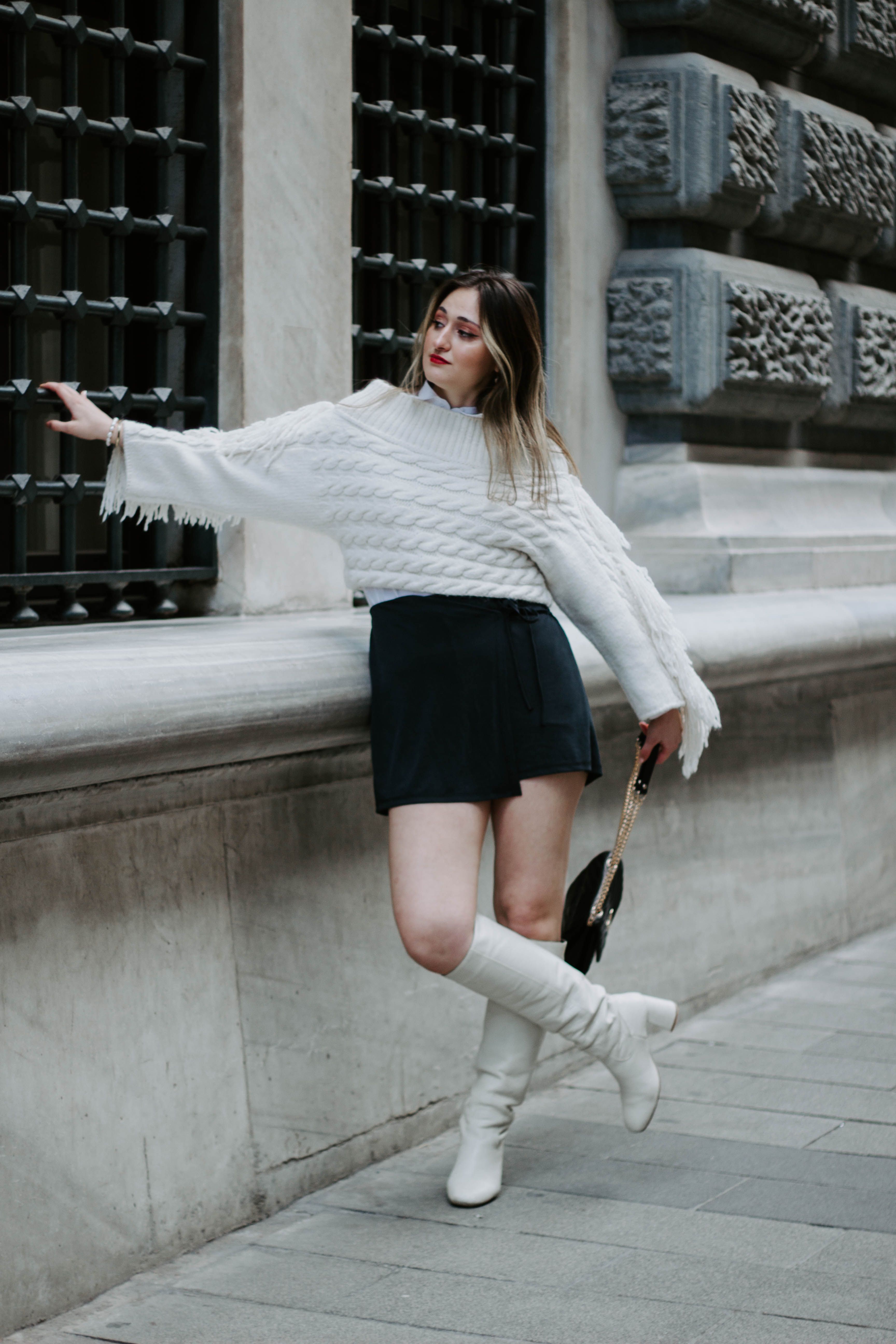 Stylish Woman Poses by Historic Building in Istanbul · Free Stock Photo