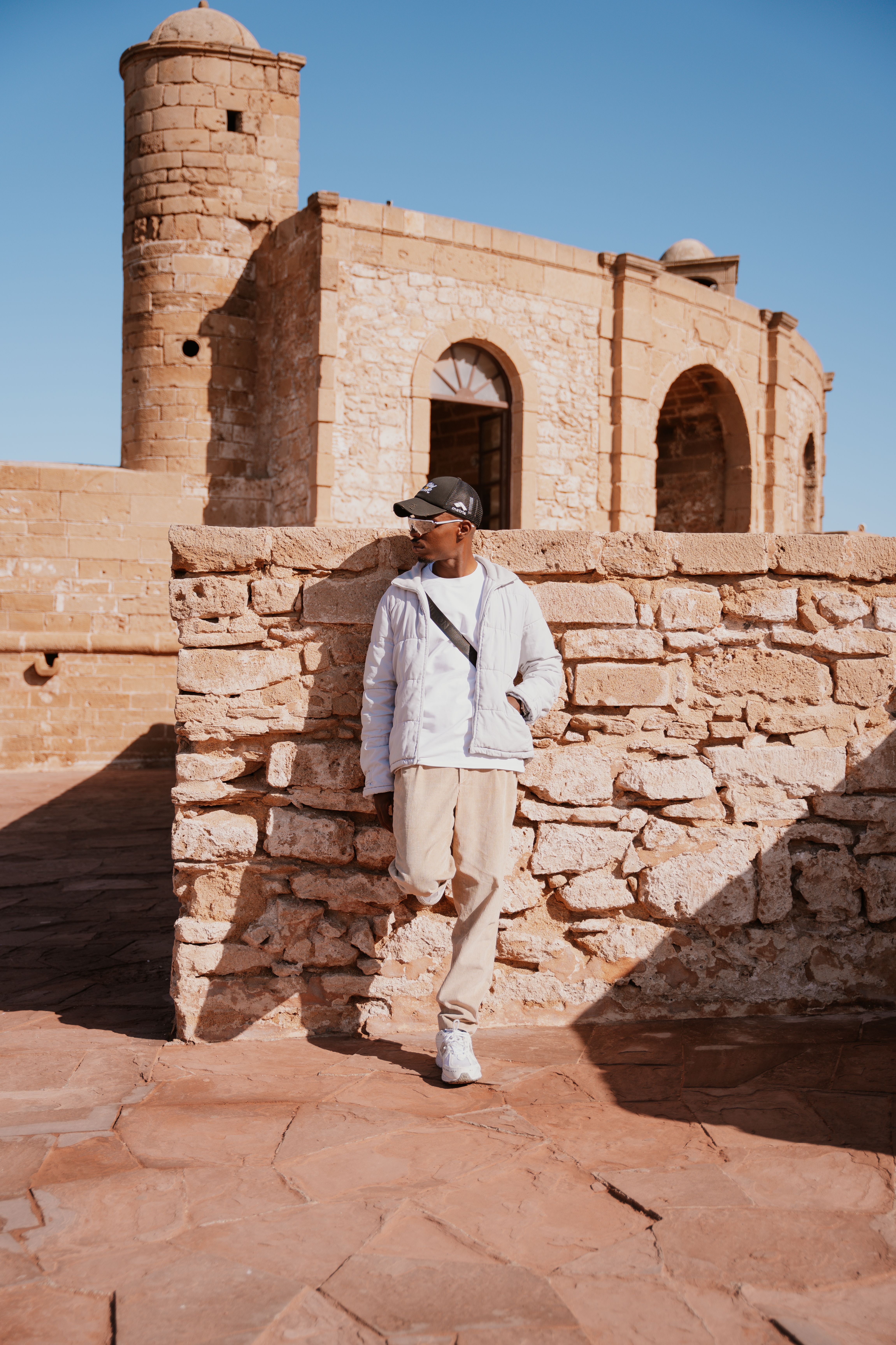 Casual Urban Portrait at Historic Fort · Free Stock Photo