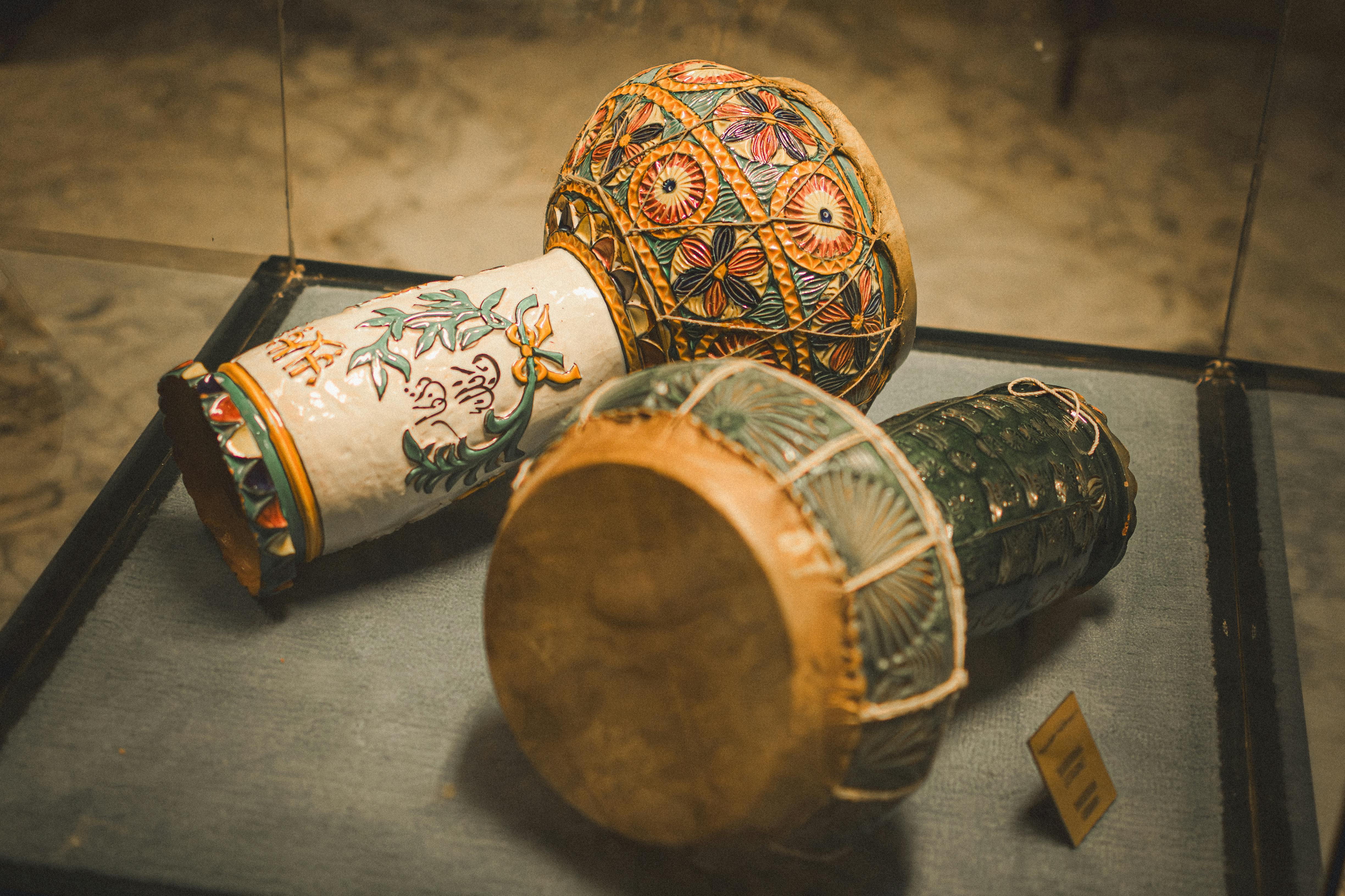 Decorative Ceramic Percussion Instruments in Display · Free Stock Photo