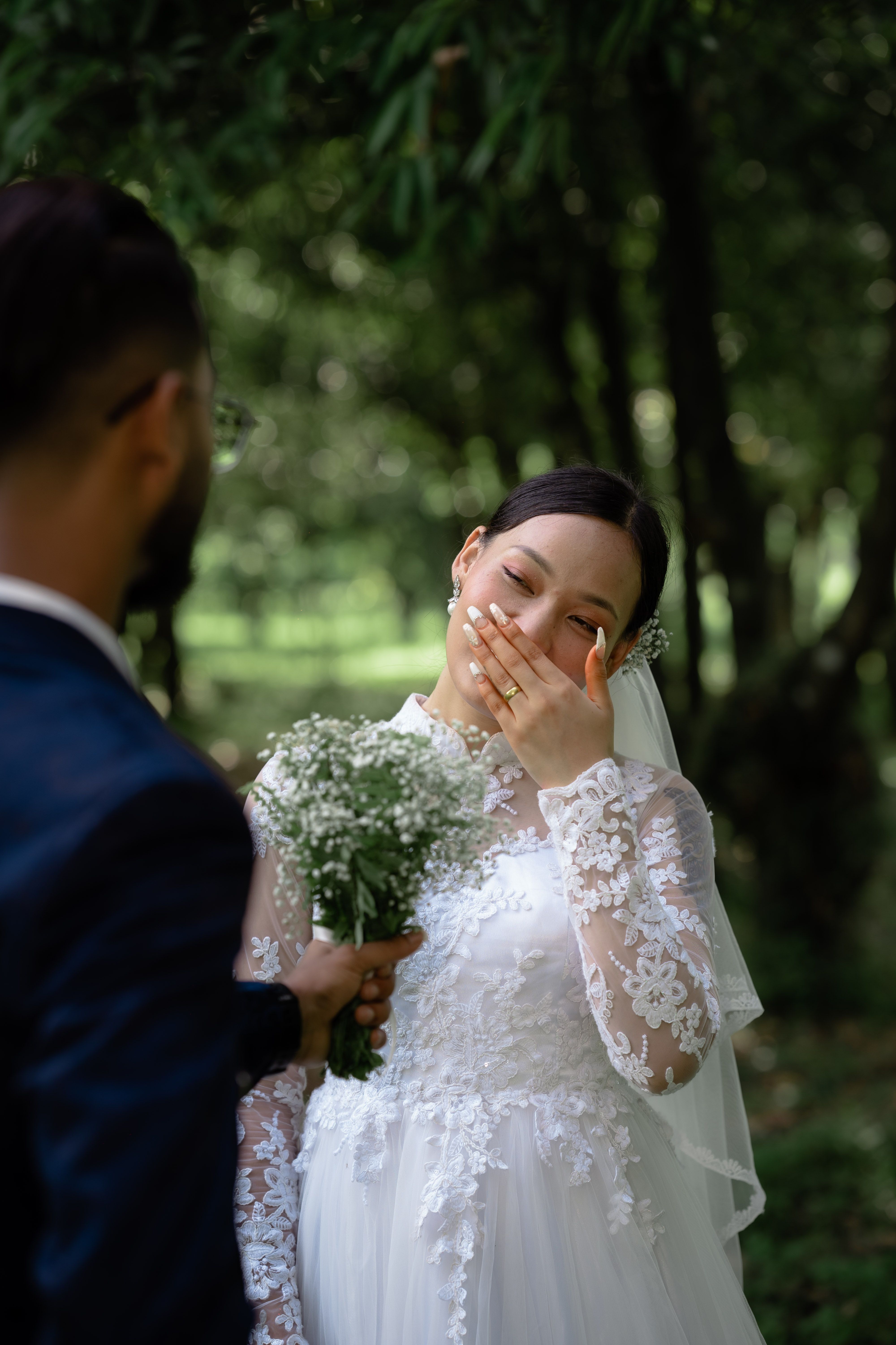 Bride Emotional Moment in Wedding Ceremony · Free Stock Photo