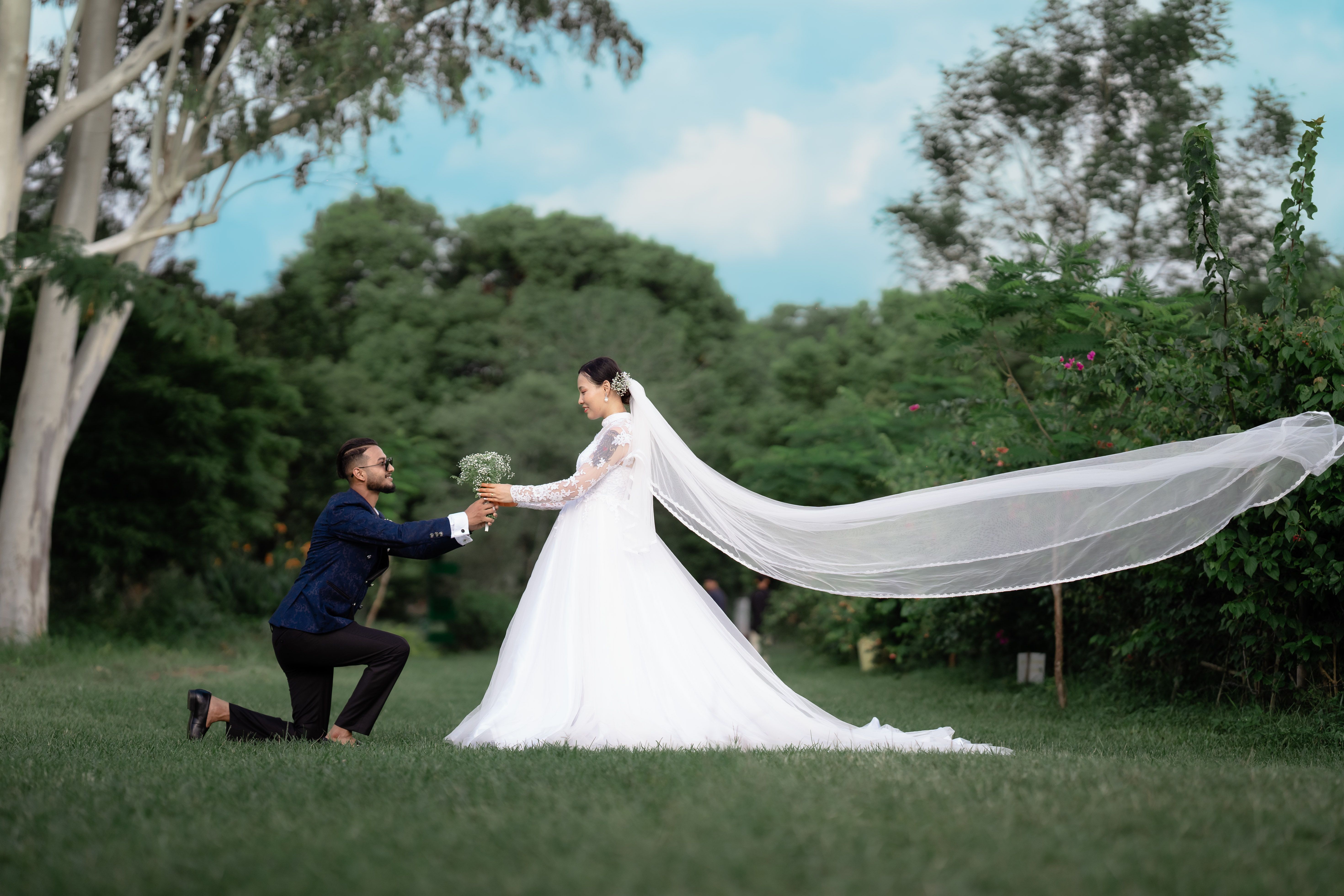 Romantic Outdoor Wedding Proposal Scene · Free Stock Photo