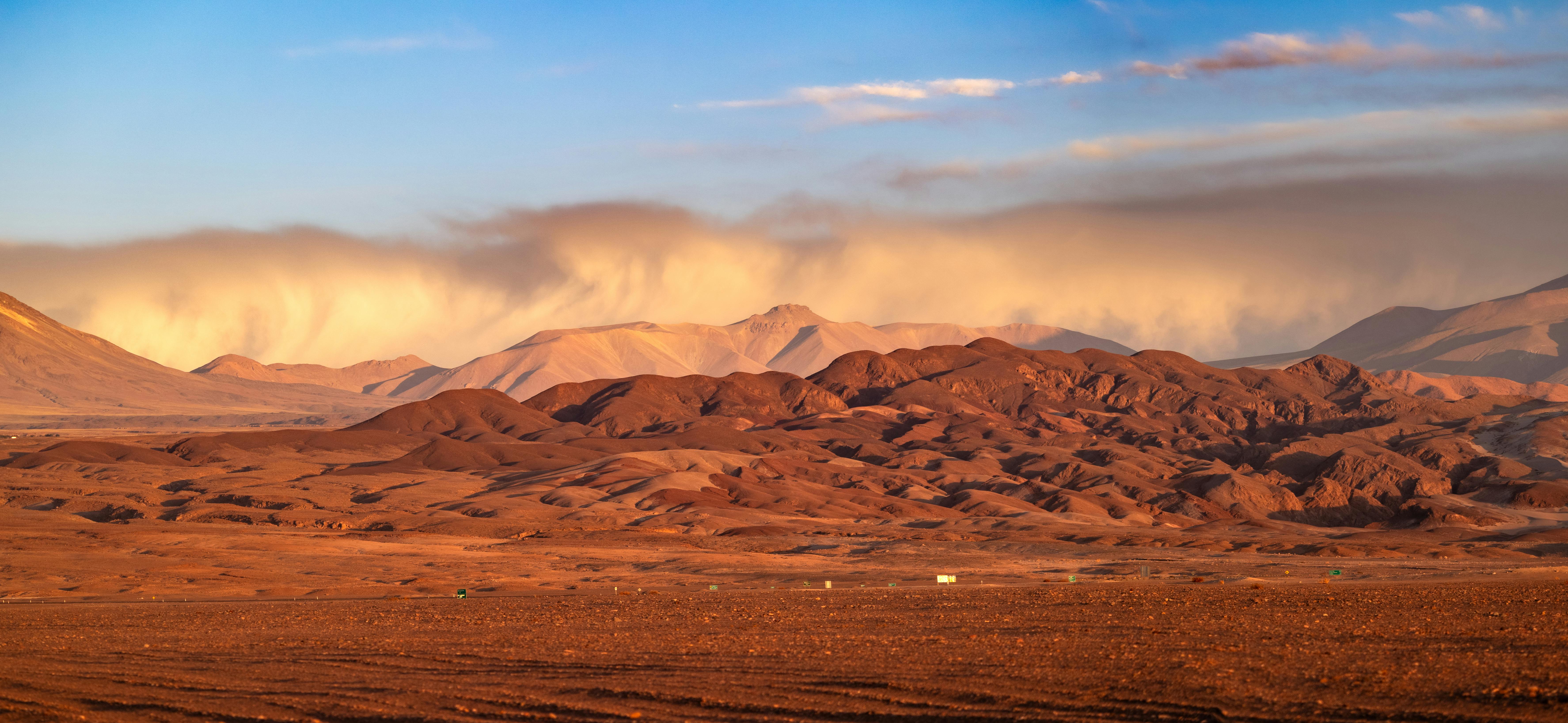 Stunning Atacama Desert Landscape at Sunset · Free Stock Photo