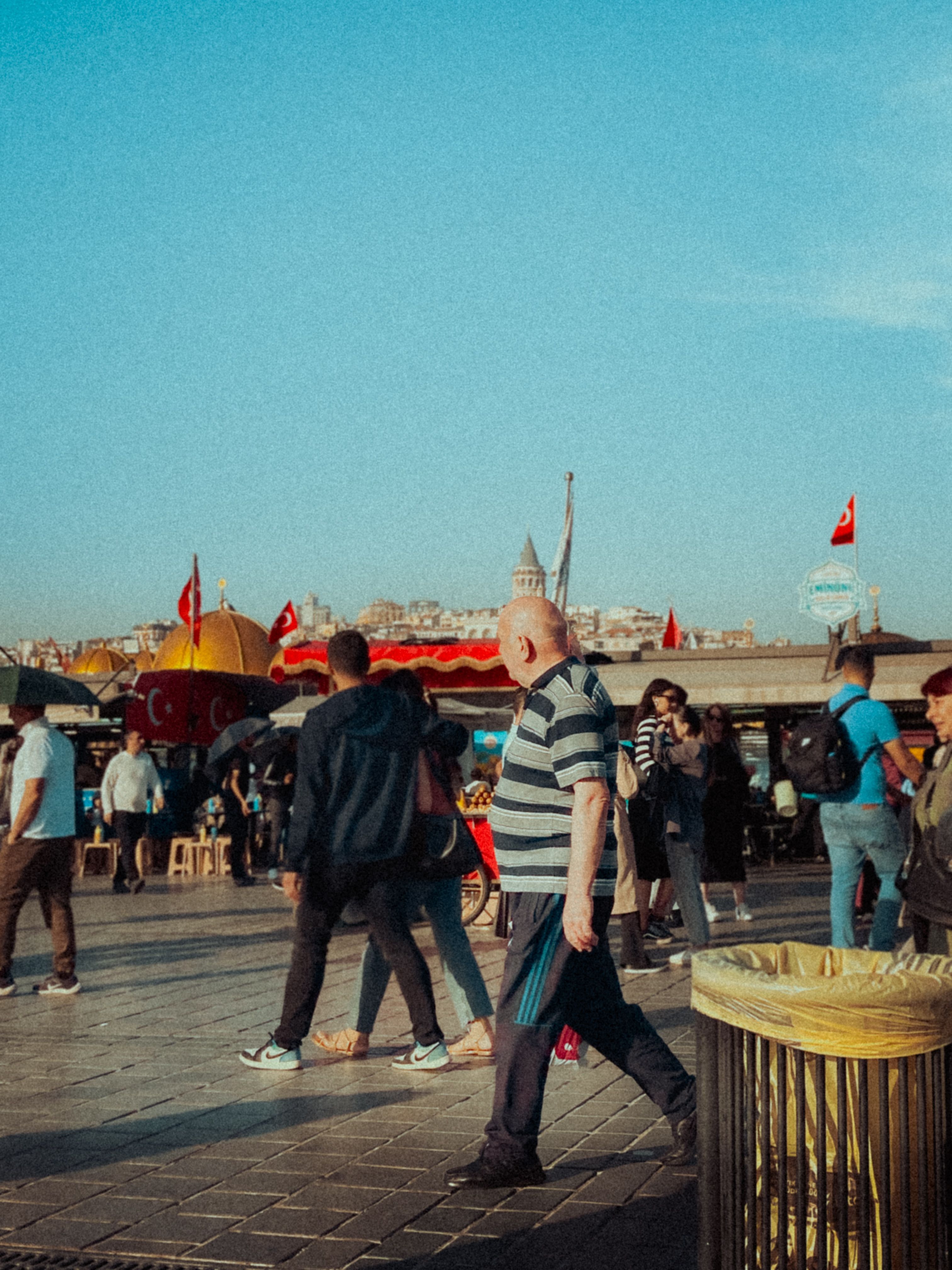 Busy Street Scene at Galata Tower, Istanbul · Free Stock Photo
